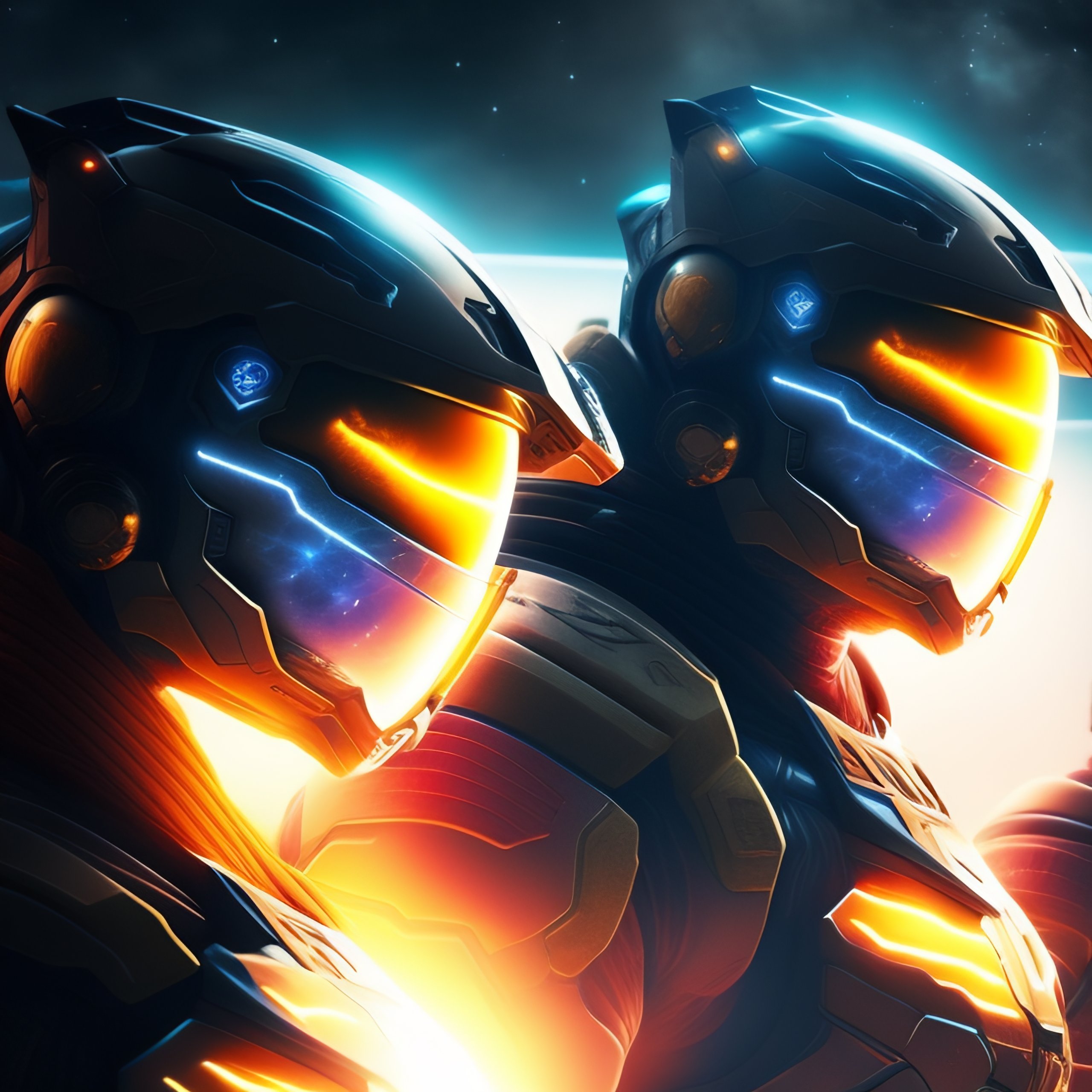 Lexica - Halo Reach's Noble team fighting bravely in space.