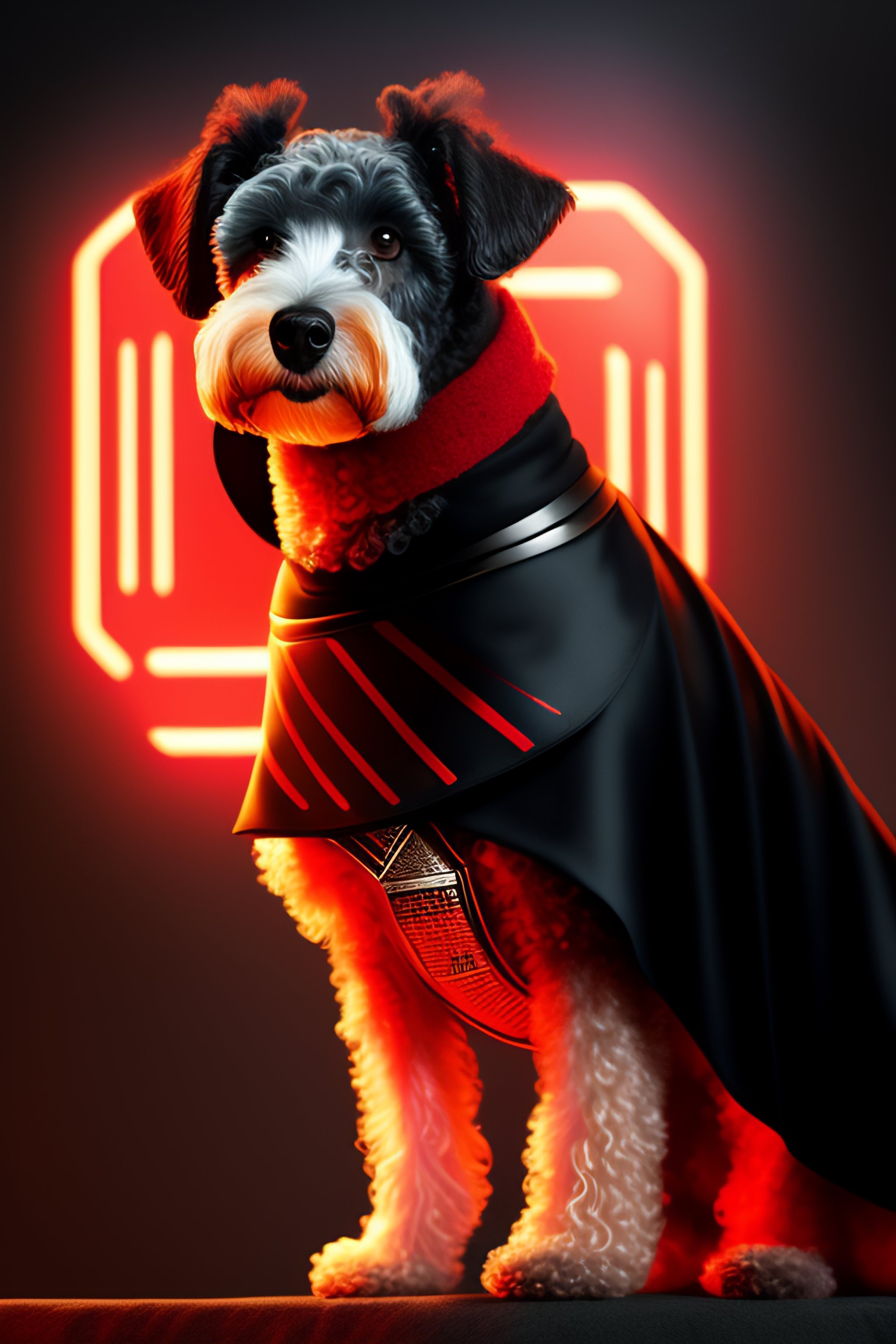 Lexica - Star Wars scene artificial intelligence a Bedlington Terrier ...