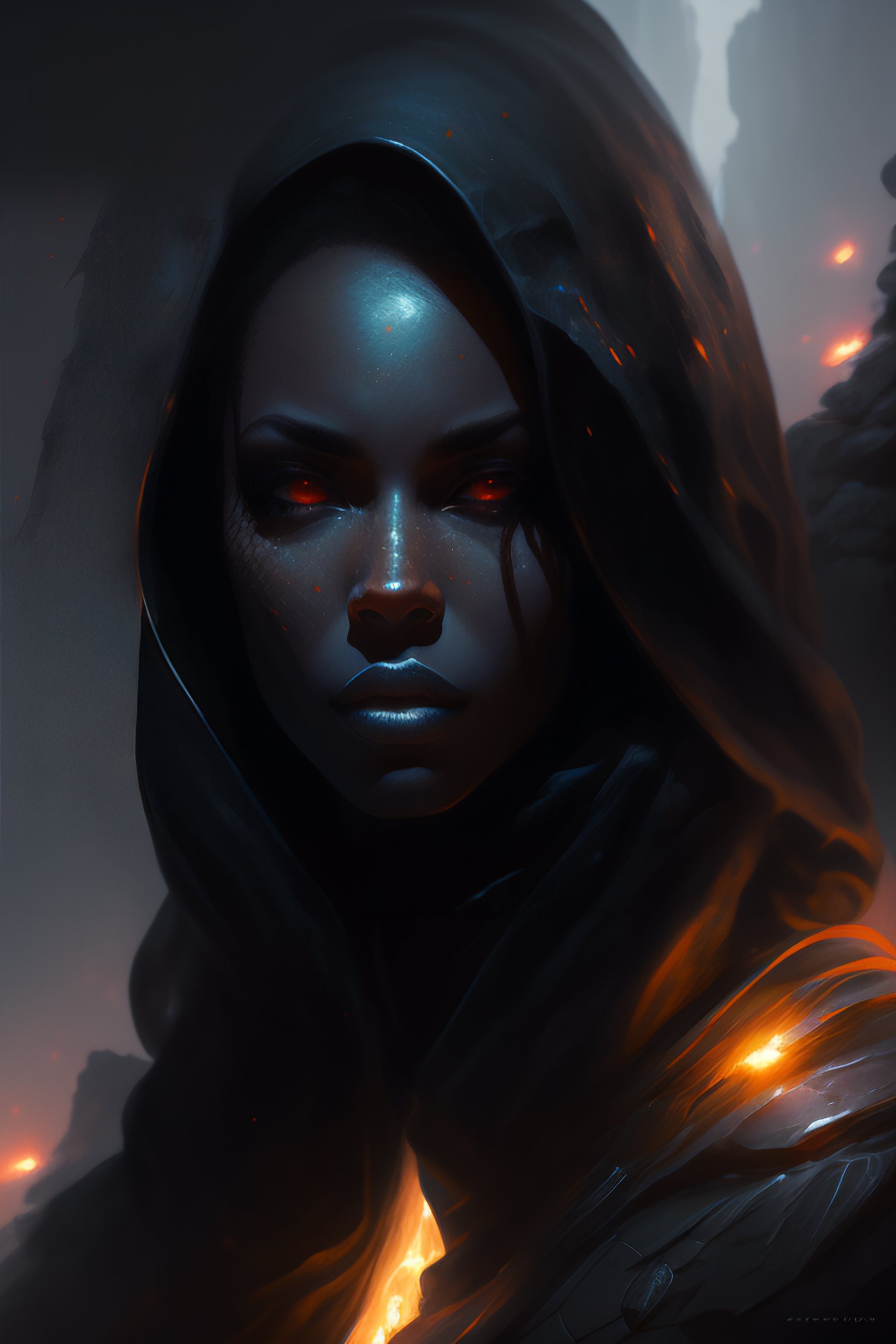 Lexica - Dark evil eyed extraterrestrial :15] as painted by greg ...