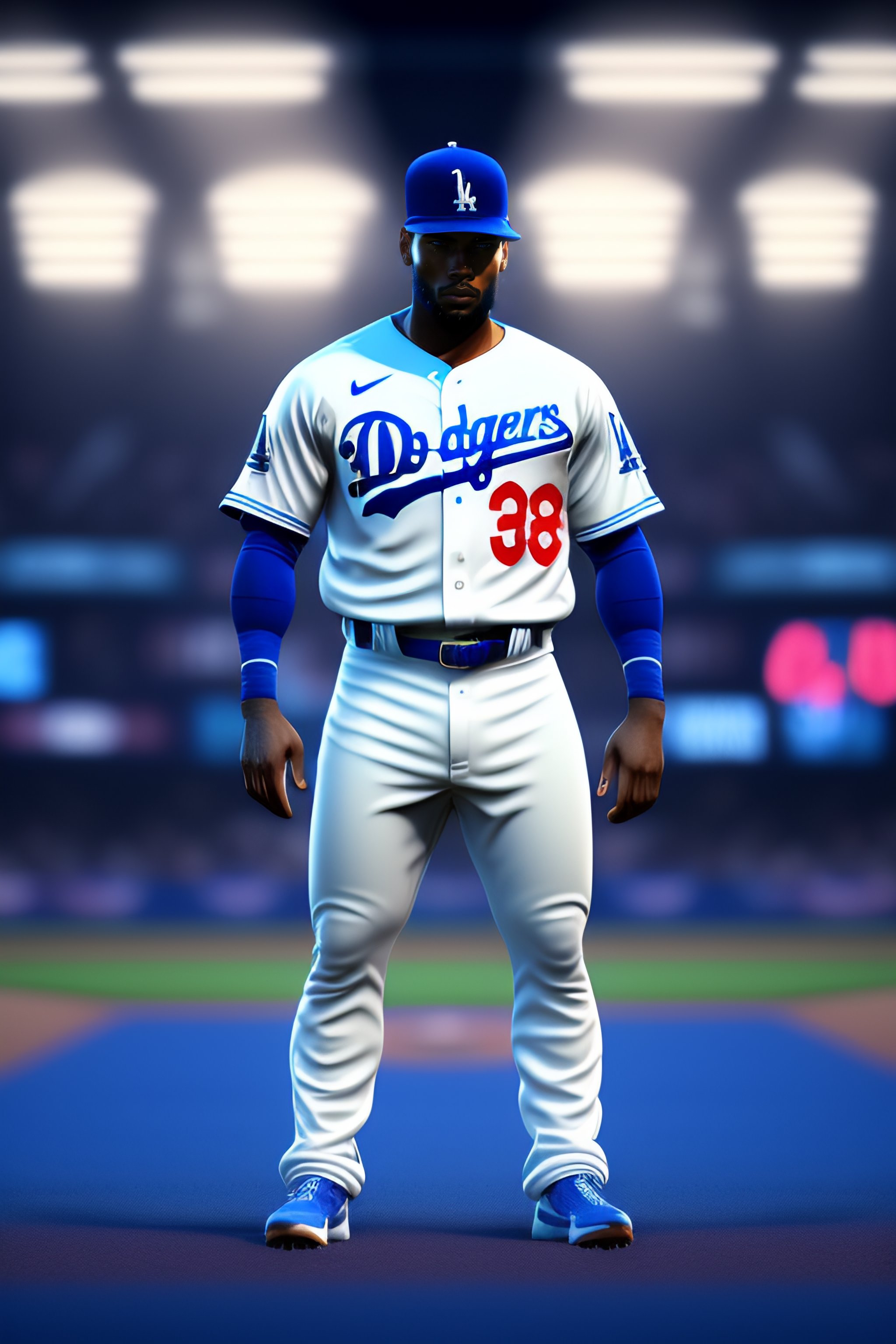Lexica - White and blue los angeles dodgers uniform, unreal engine ...
