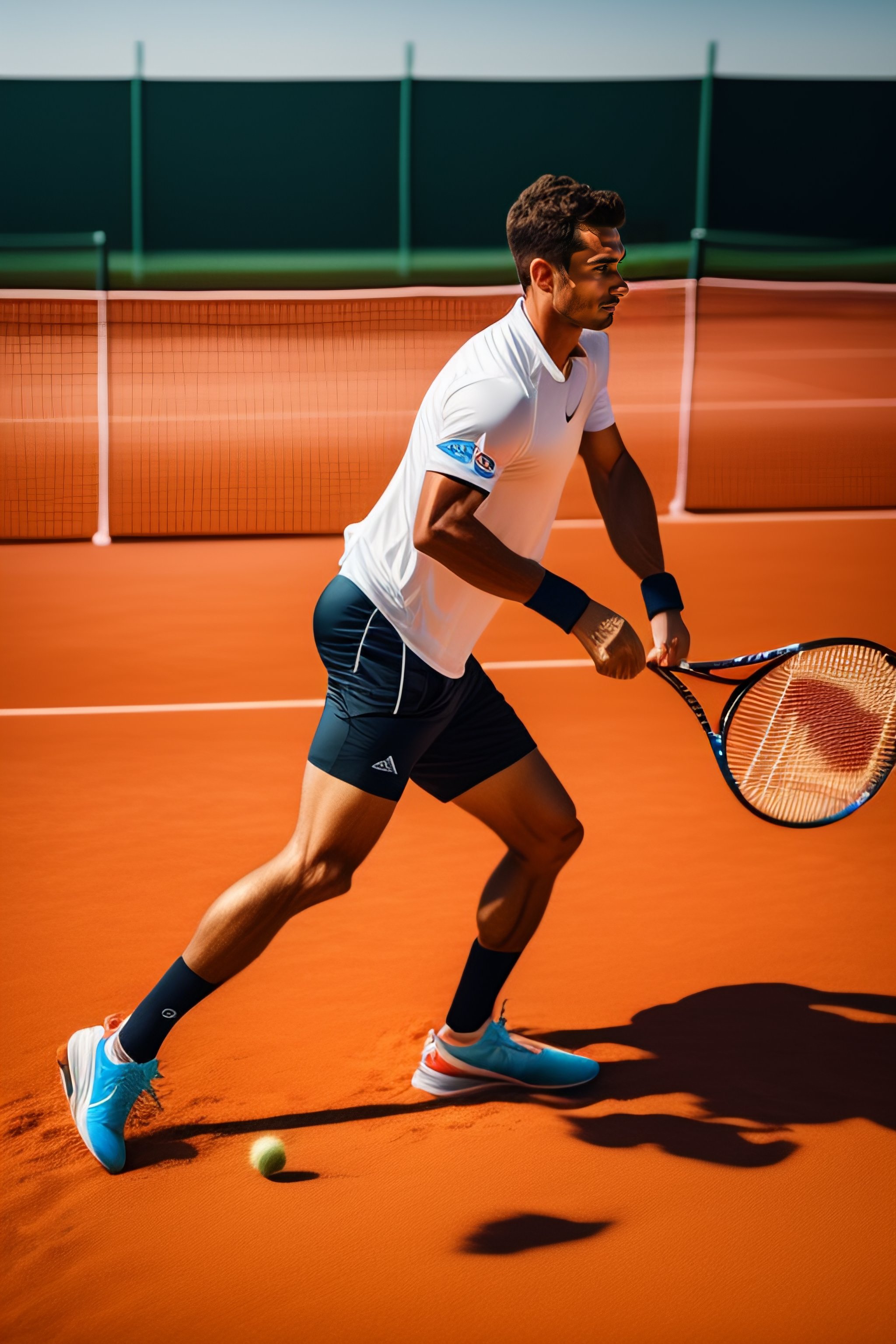 Lexica - Tennis player french clay court seaside