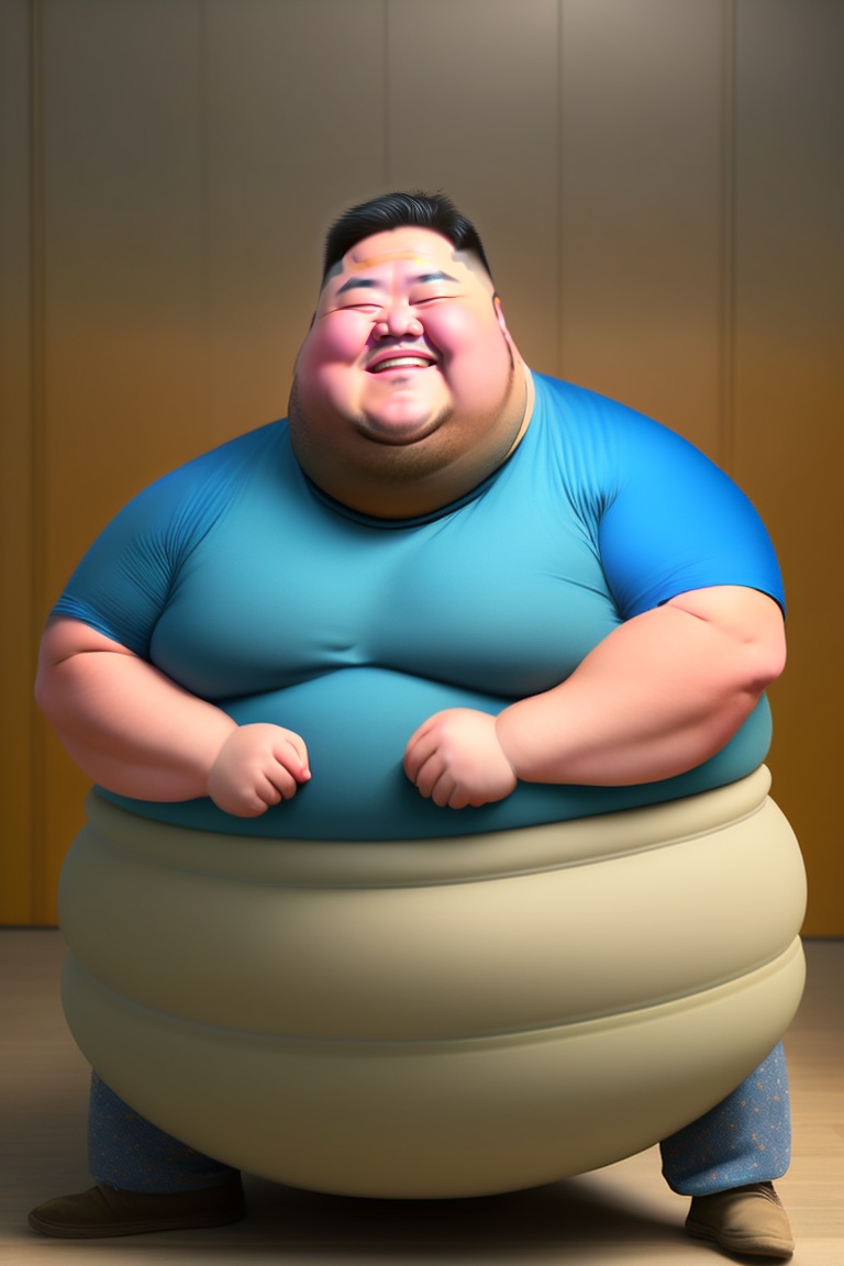 Lexica - 30 year old man, fat, beggar, happy