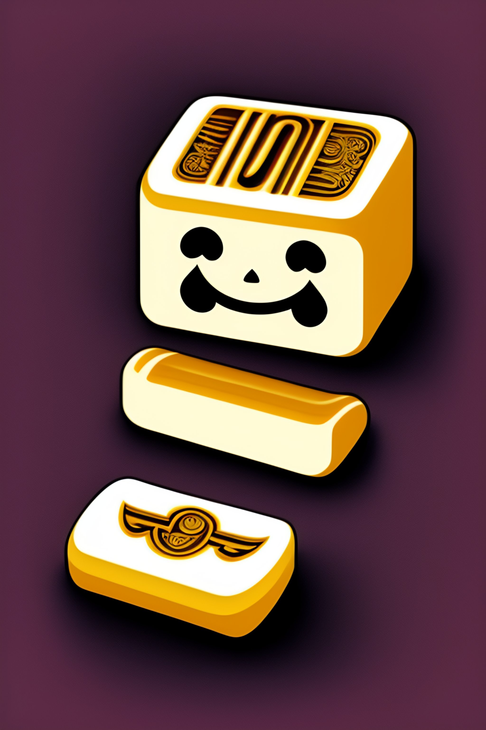 Lexica - A draw in tattoo style of a block of tofu with smily face ...