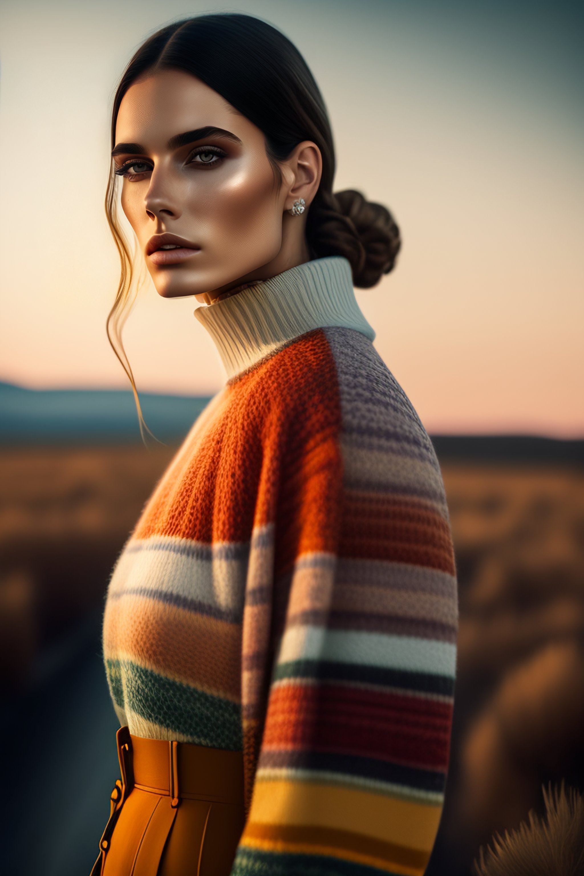 Lexica - Hila klein, wearing a knitted woolen blouse, modern fashion ...