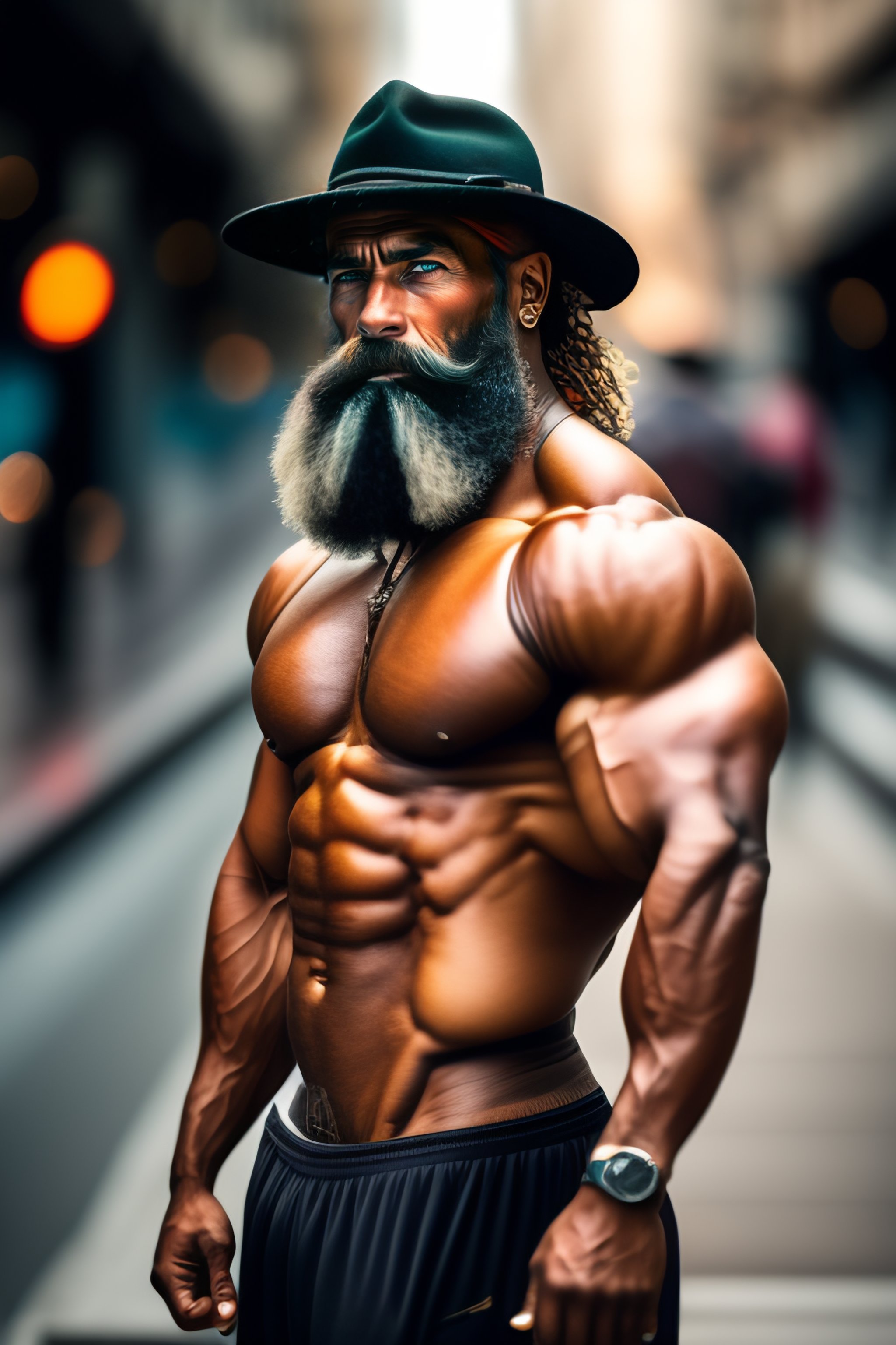 Lexica - A homeless Man With Muscles