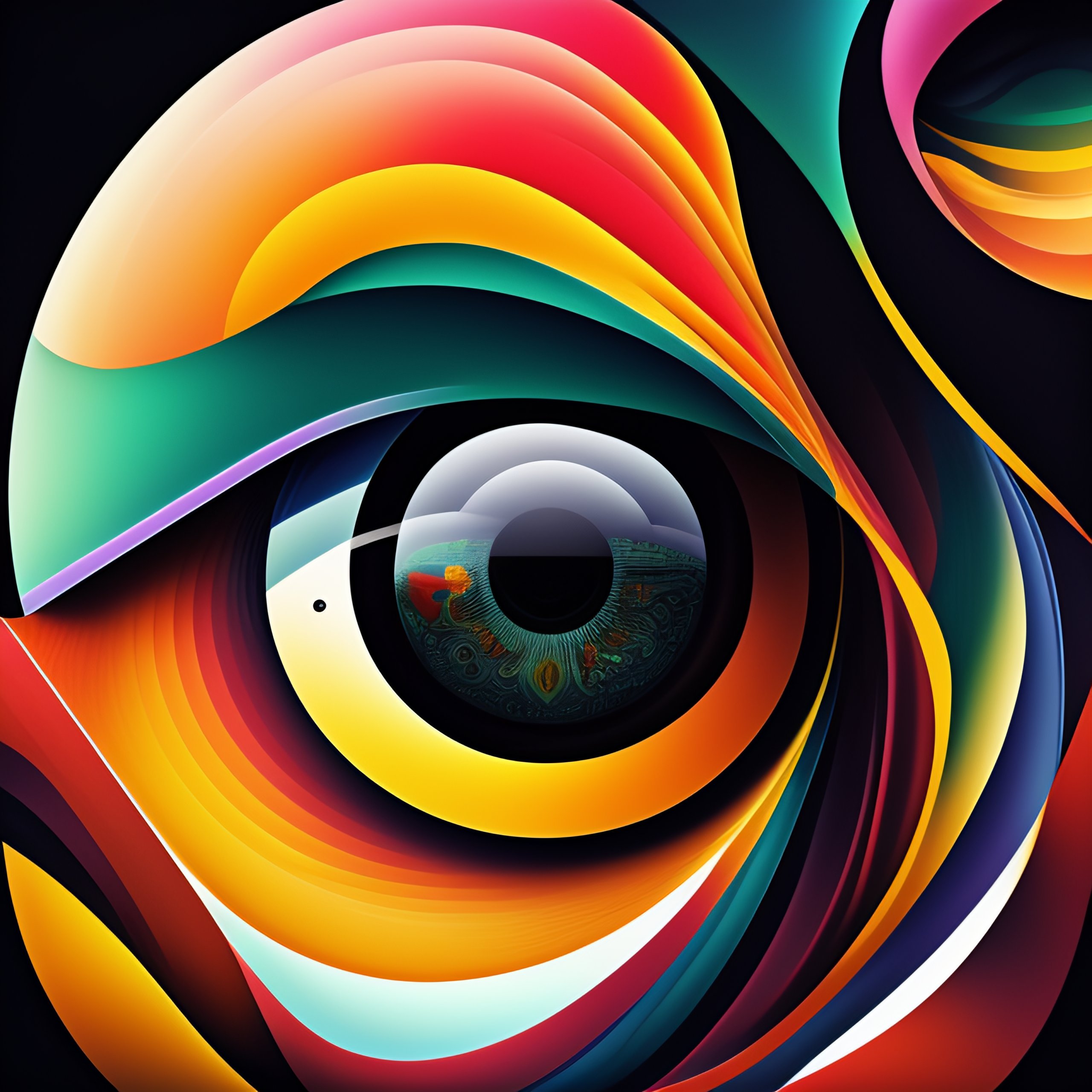 Lexica - Abstract, very detailed, geometric, technical project, eye ...