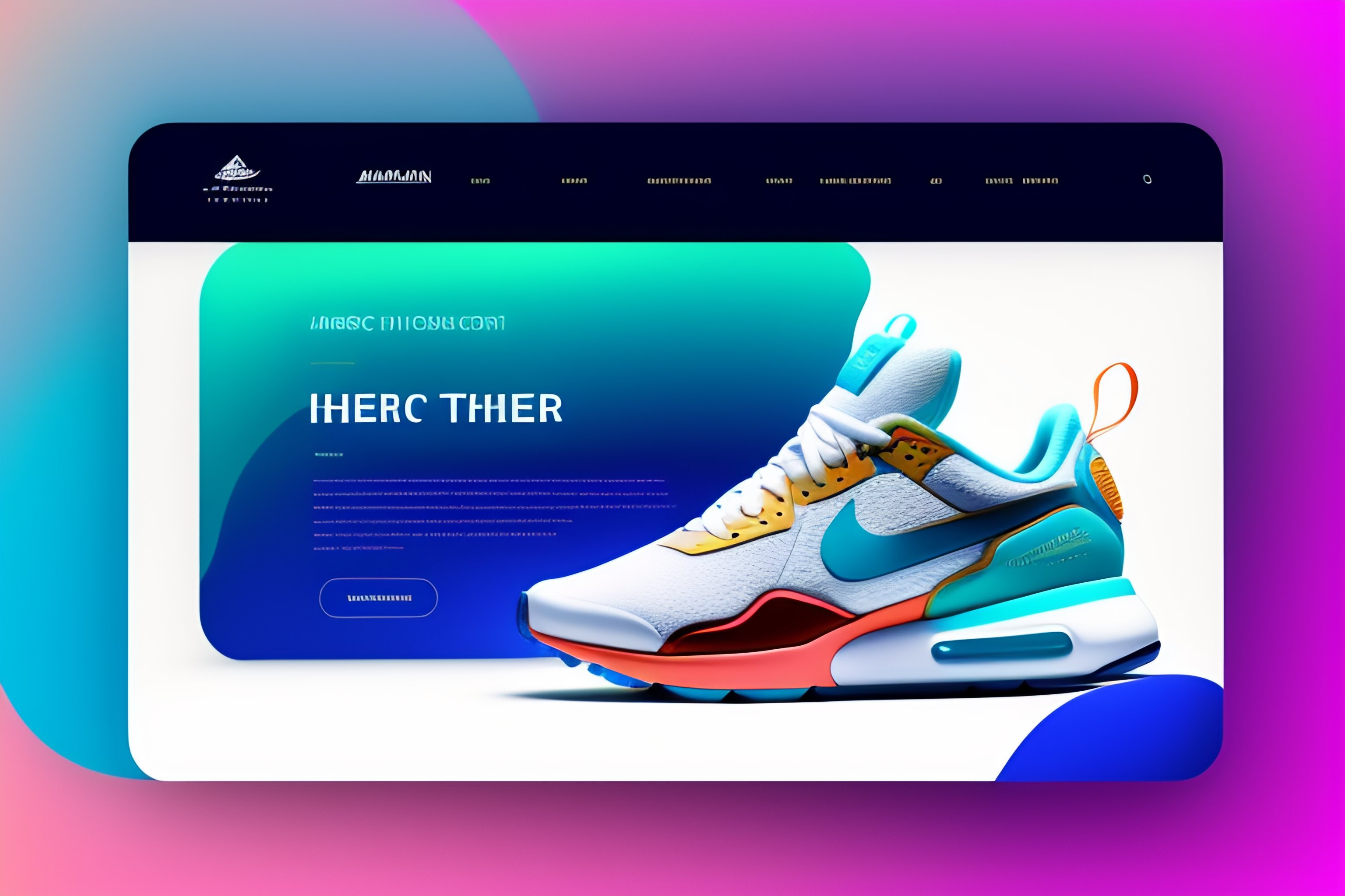 Lexica - Create a landing page hero section for a shoe brand, white ...