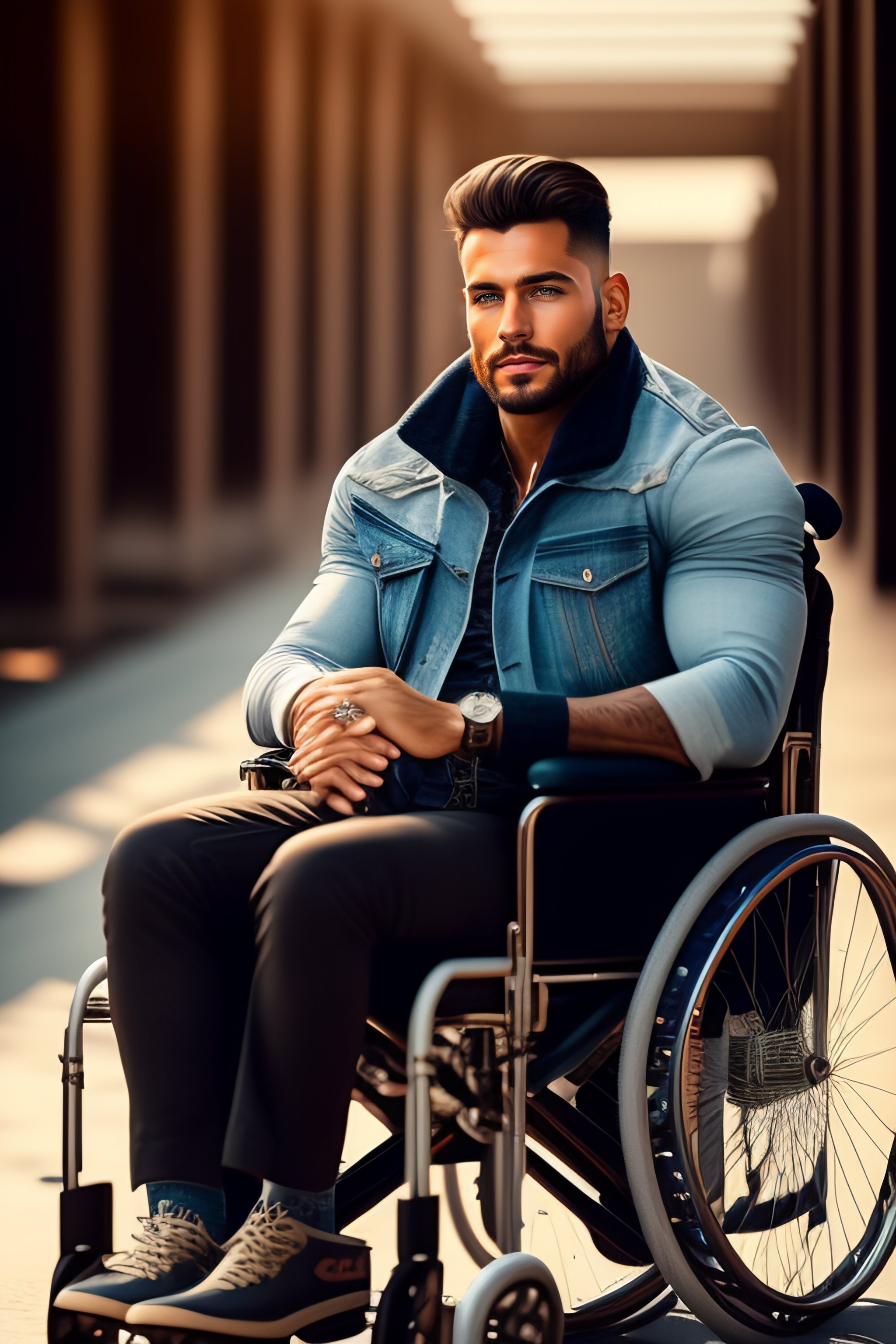 Lexica - Handsome man in wheelchair