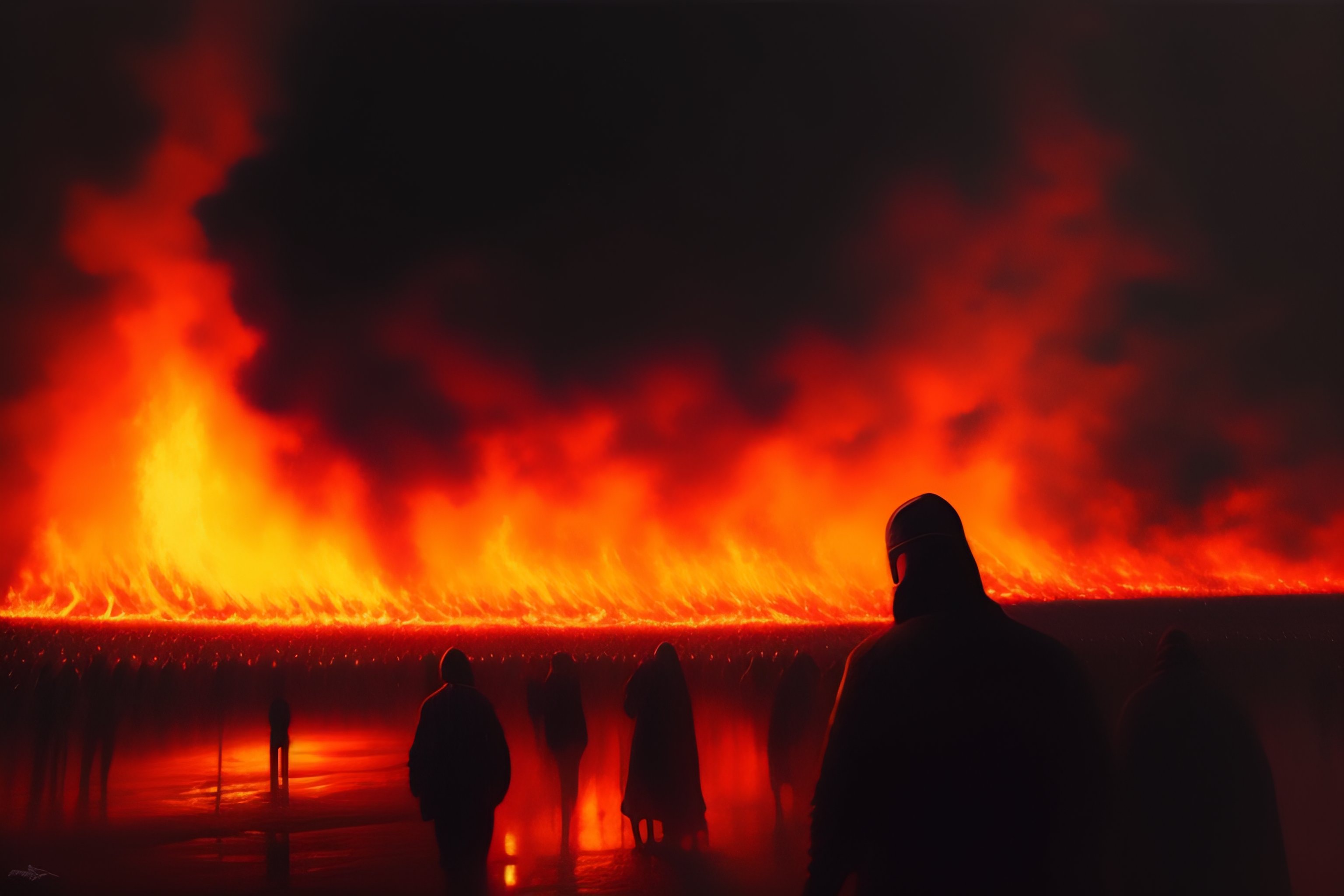 Lexica - Many sinner people women and men suffering burning in the fire ...