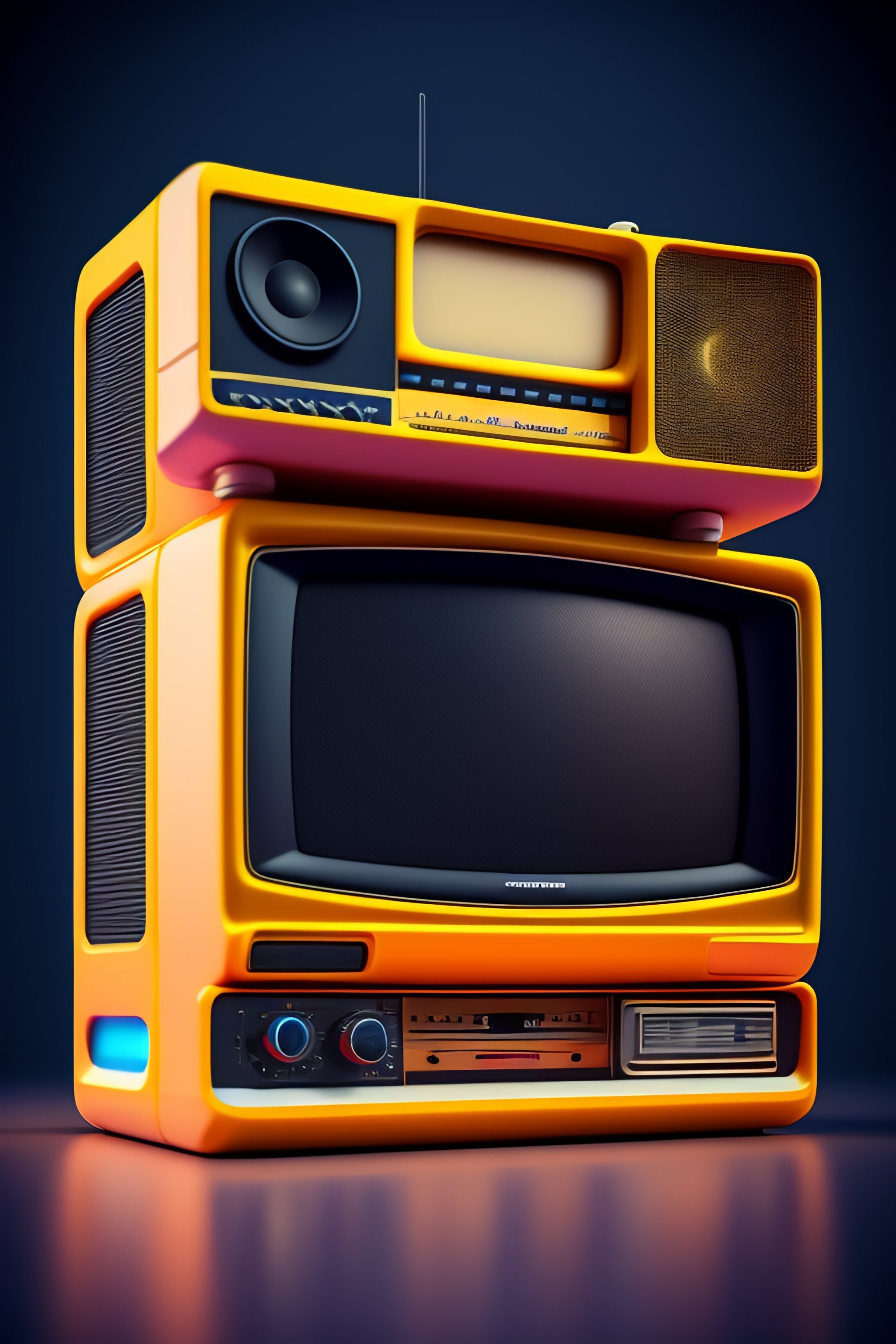 Lexica - Vintage tv, 1990s, c4d render, vaporwave, product photography ...
