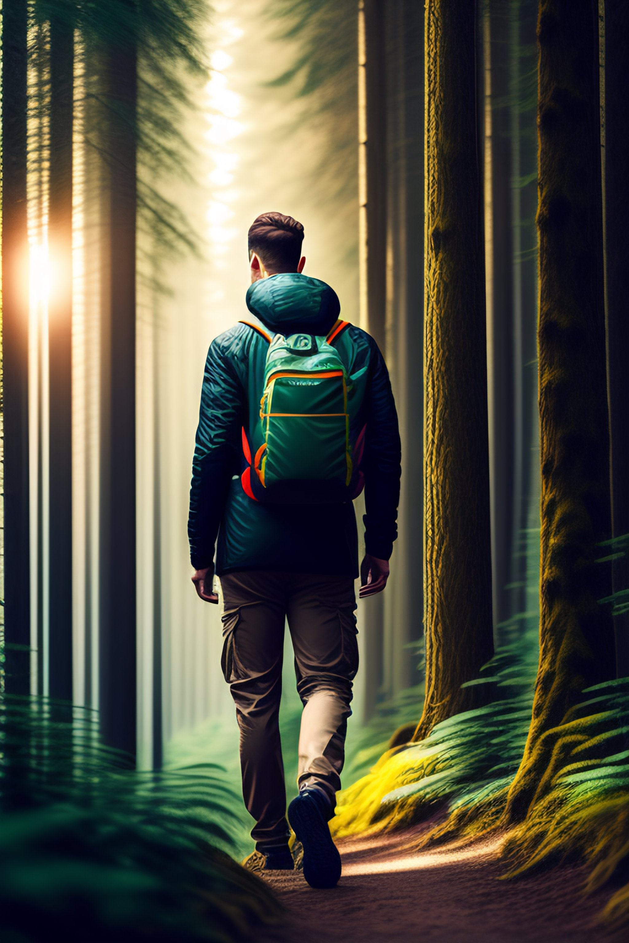 Lexica - Young guy hunting in forest