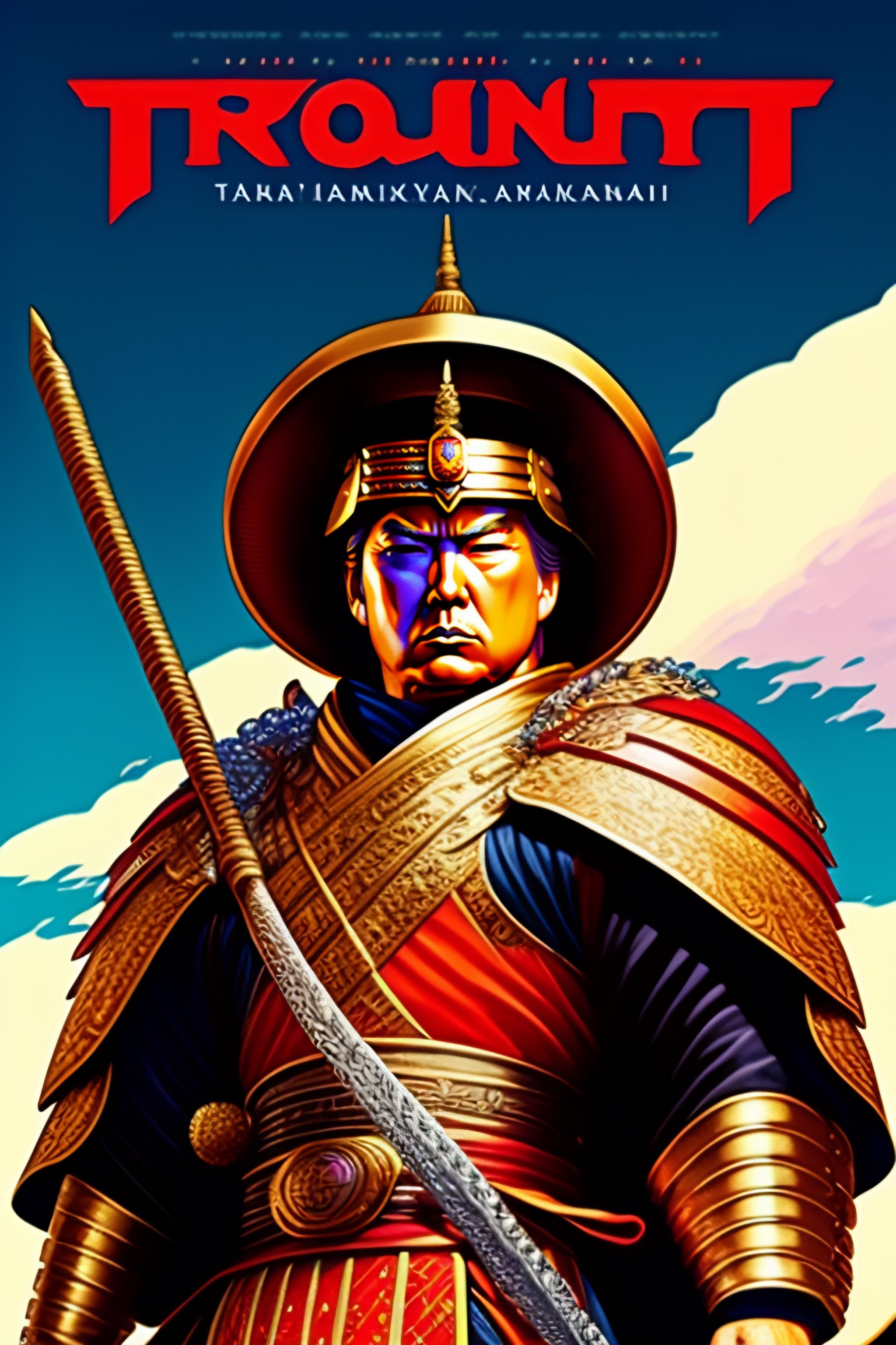 Lexica - Poster of donald trump as a samurai, wearing cyberpunk ...