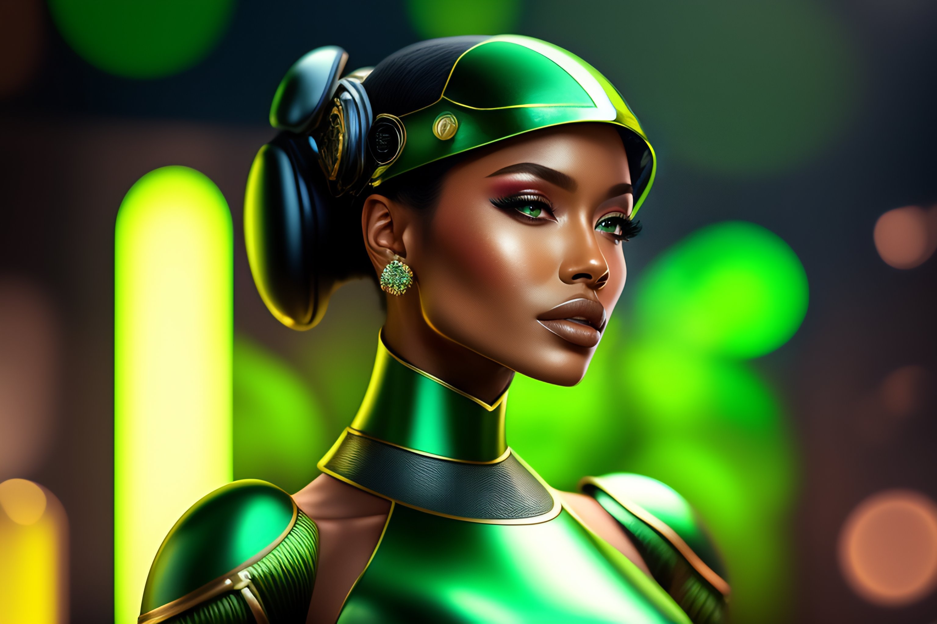 Lexica - A photo image a laptop with a green background and the words ...