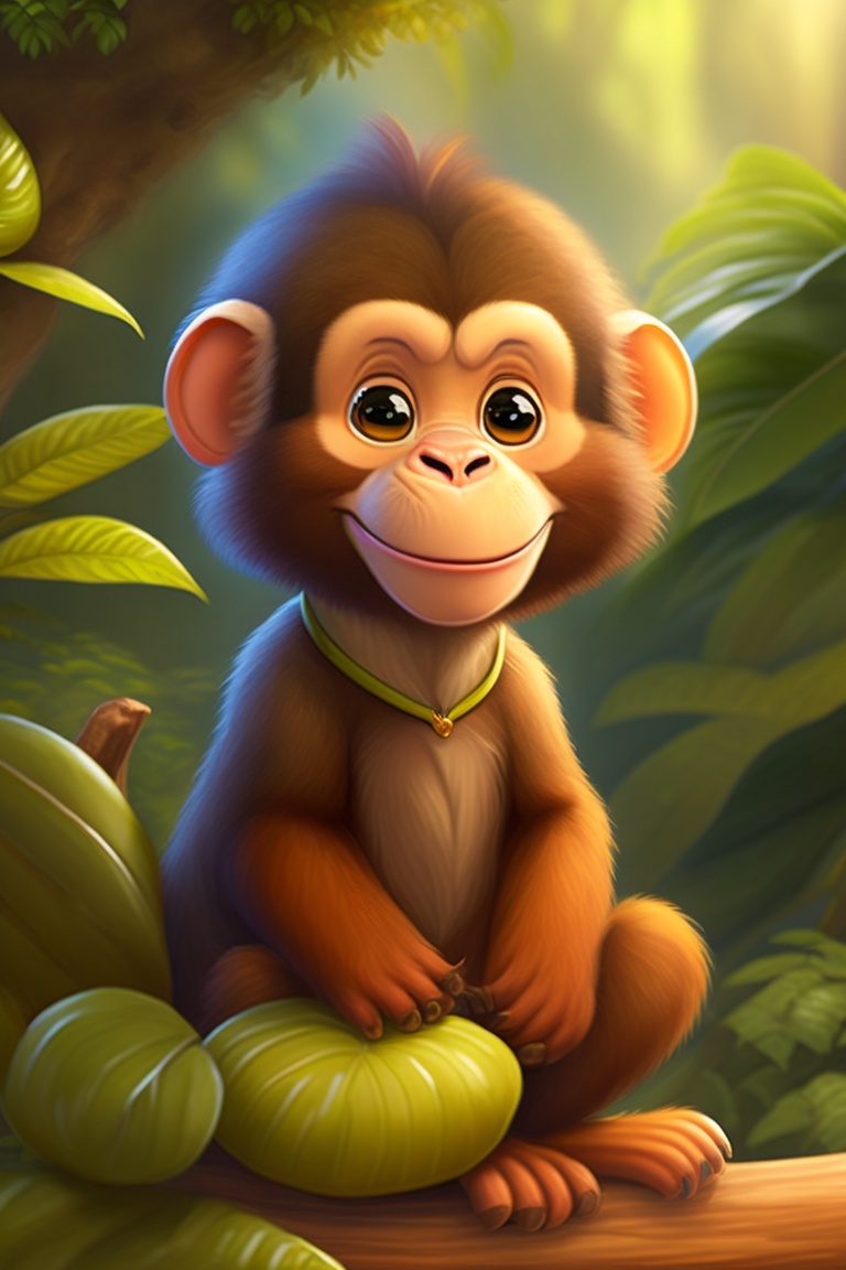 Lexica - Once upon a time, in a jungle, there lived a monkey named Monu ...