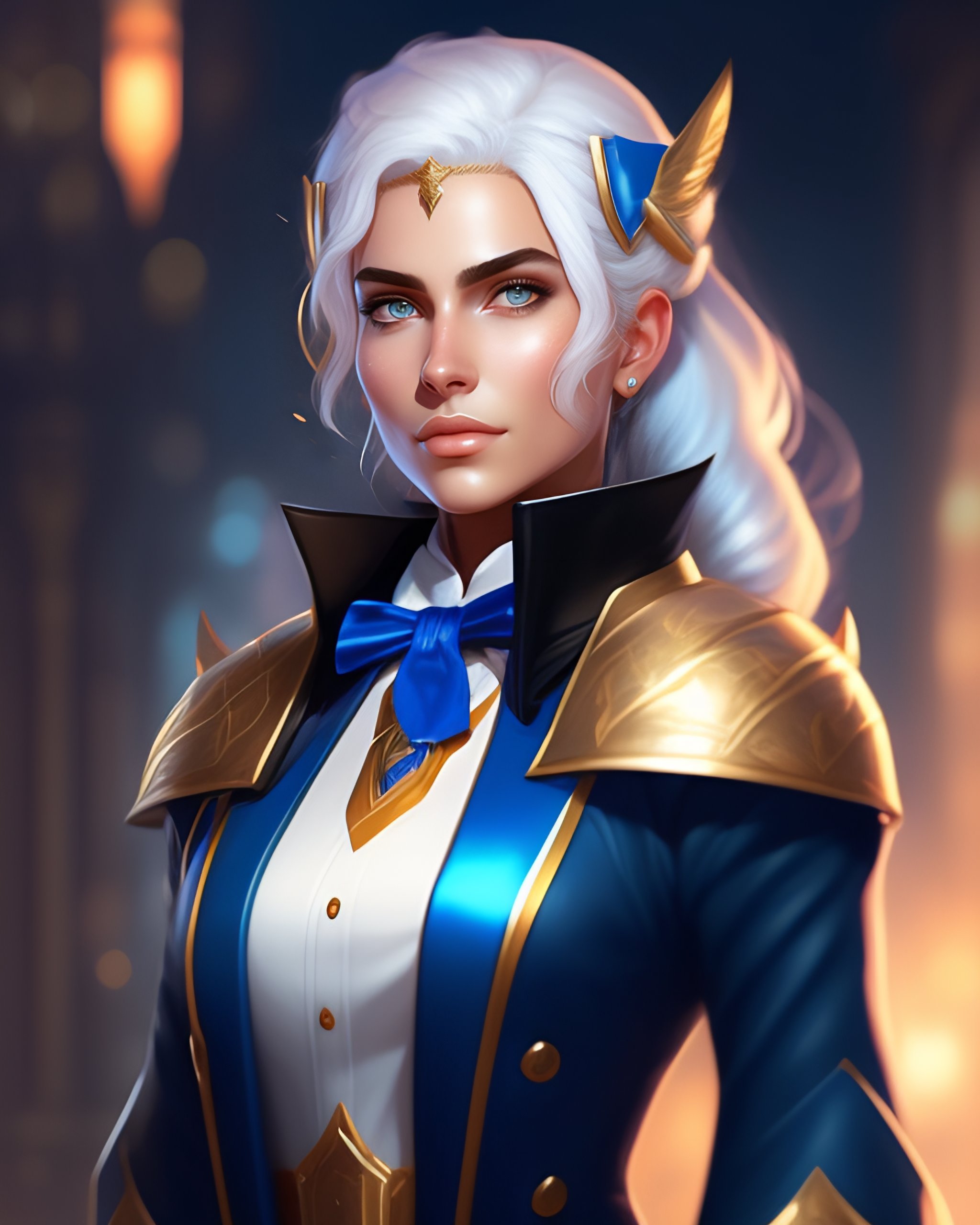 Lexica - Rough scruffy israeli girl white hair and brown eyes wearing ...