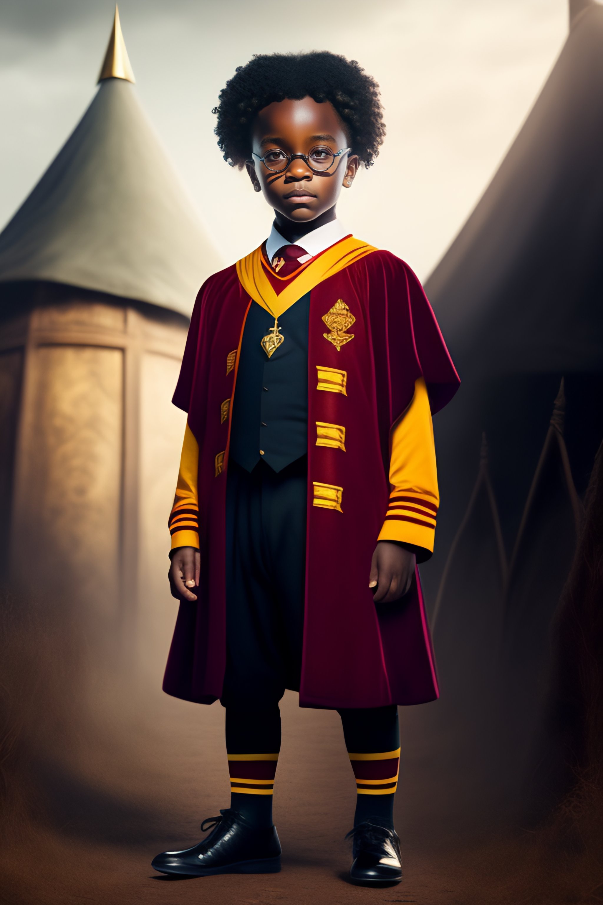 Lexica - Full shot young african harry potter, gryffindor quidditch ...