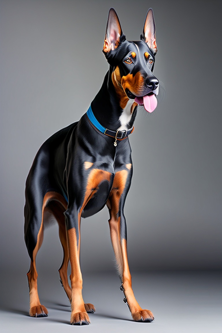 Lexica - Human dog-haired doberman breed with black glasses, stylish ...