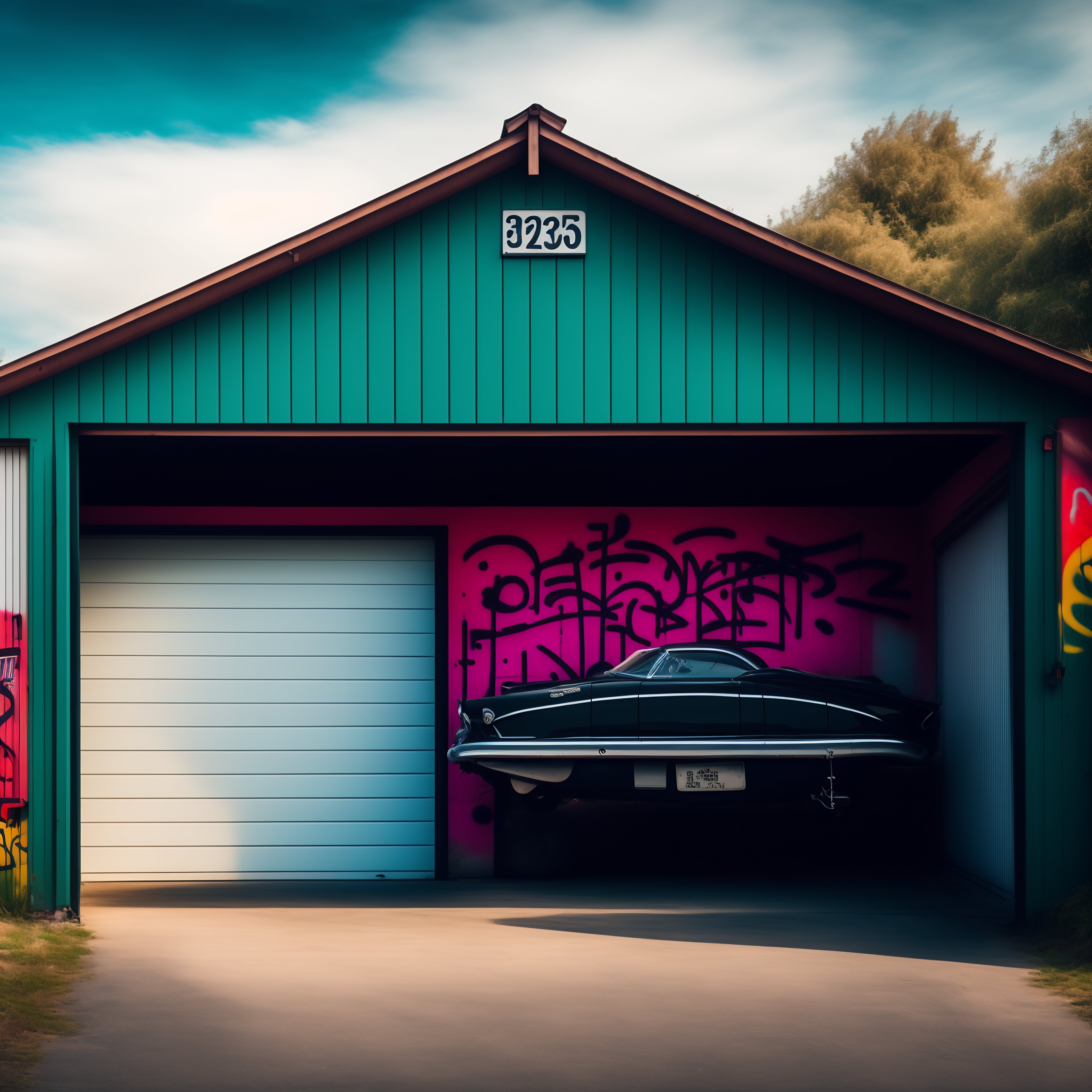 Lexica - Garage with graffiti