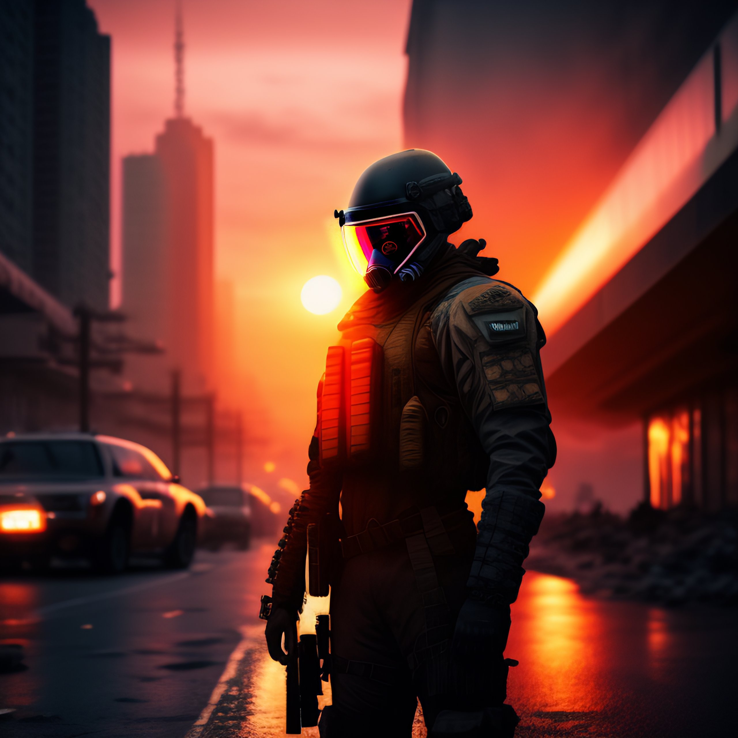 Lexica - War photography in post-apocalyptic streets of new-york, token ...