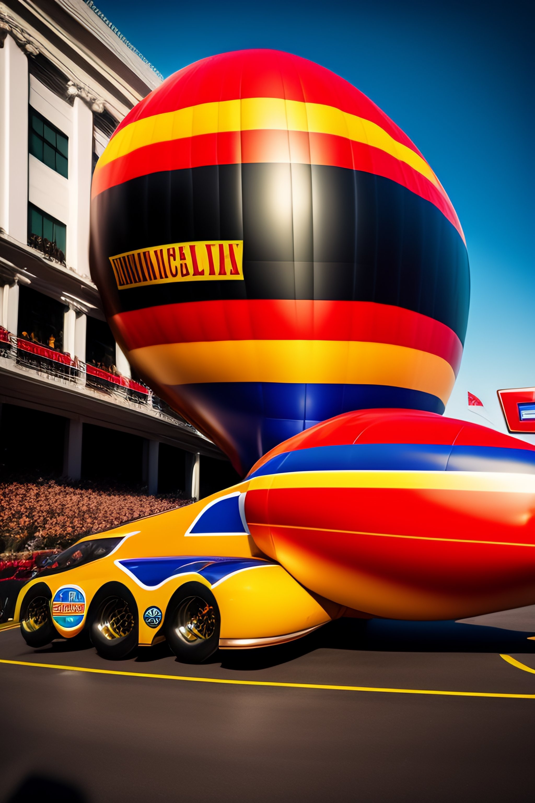 Lexica - Nascar racecar shaped balloon in macys parade