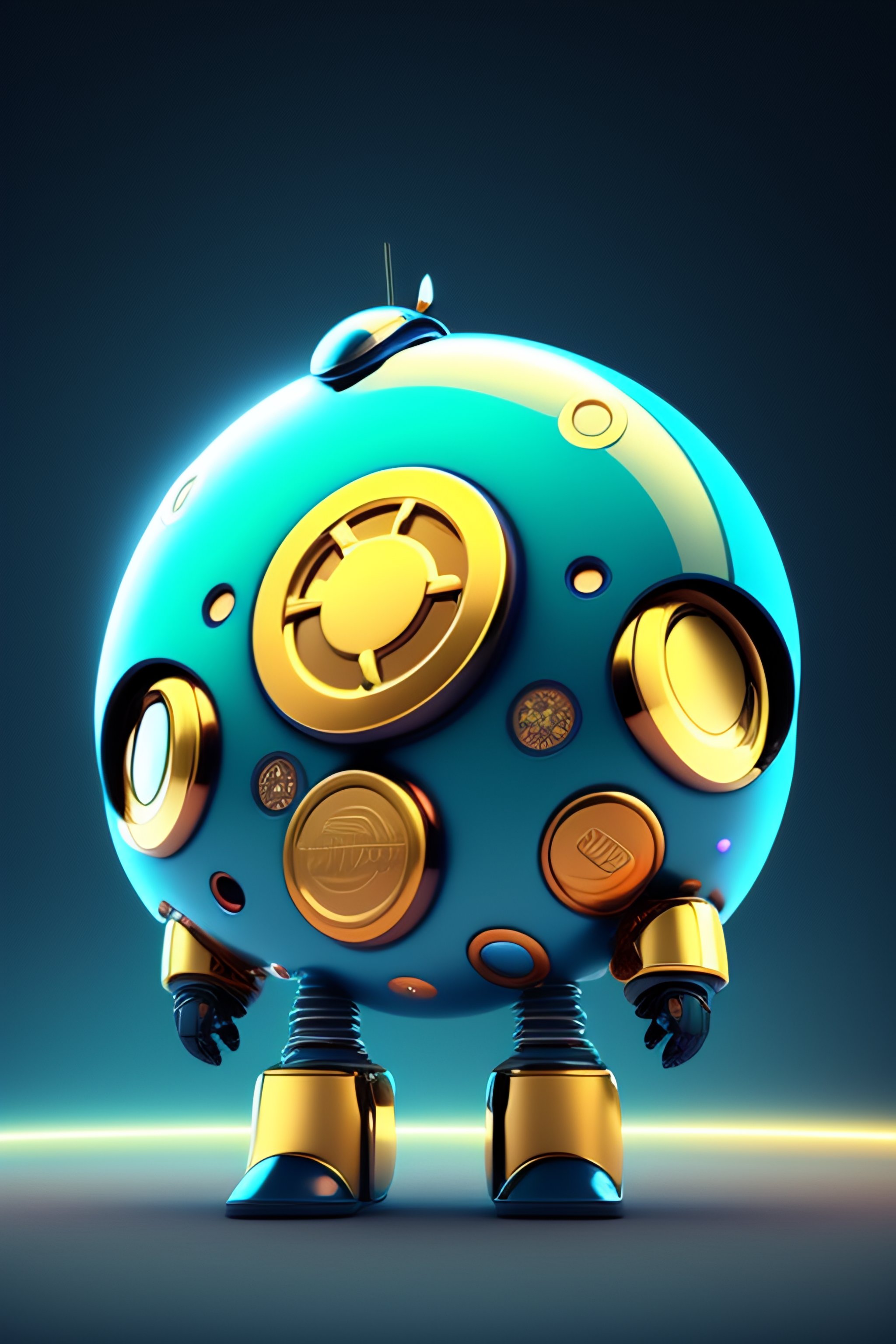 Lexica - An mascot robot, modern robot, round robot, logotype, icon ...