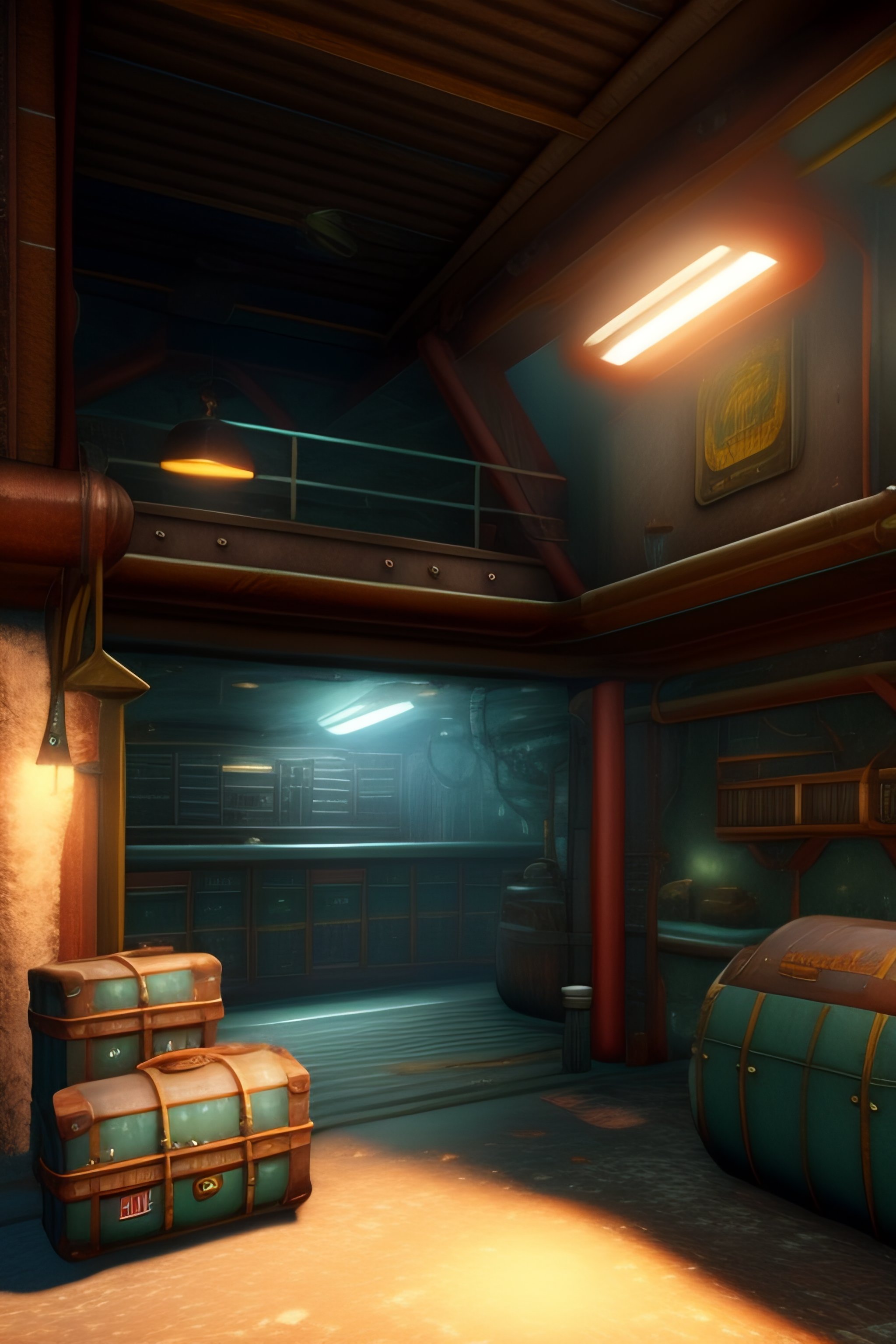 Lexica - Fallout 4 underground vault, Realistic looking, 70's fantasy ...