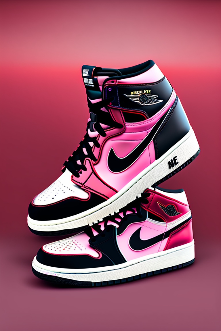 Lexica - Ultra HD! Nike jordan 1 "chicago" colorway, pink cloud background