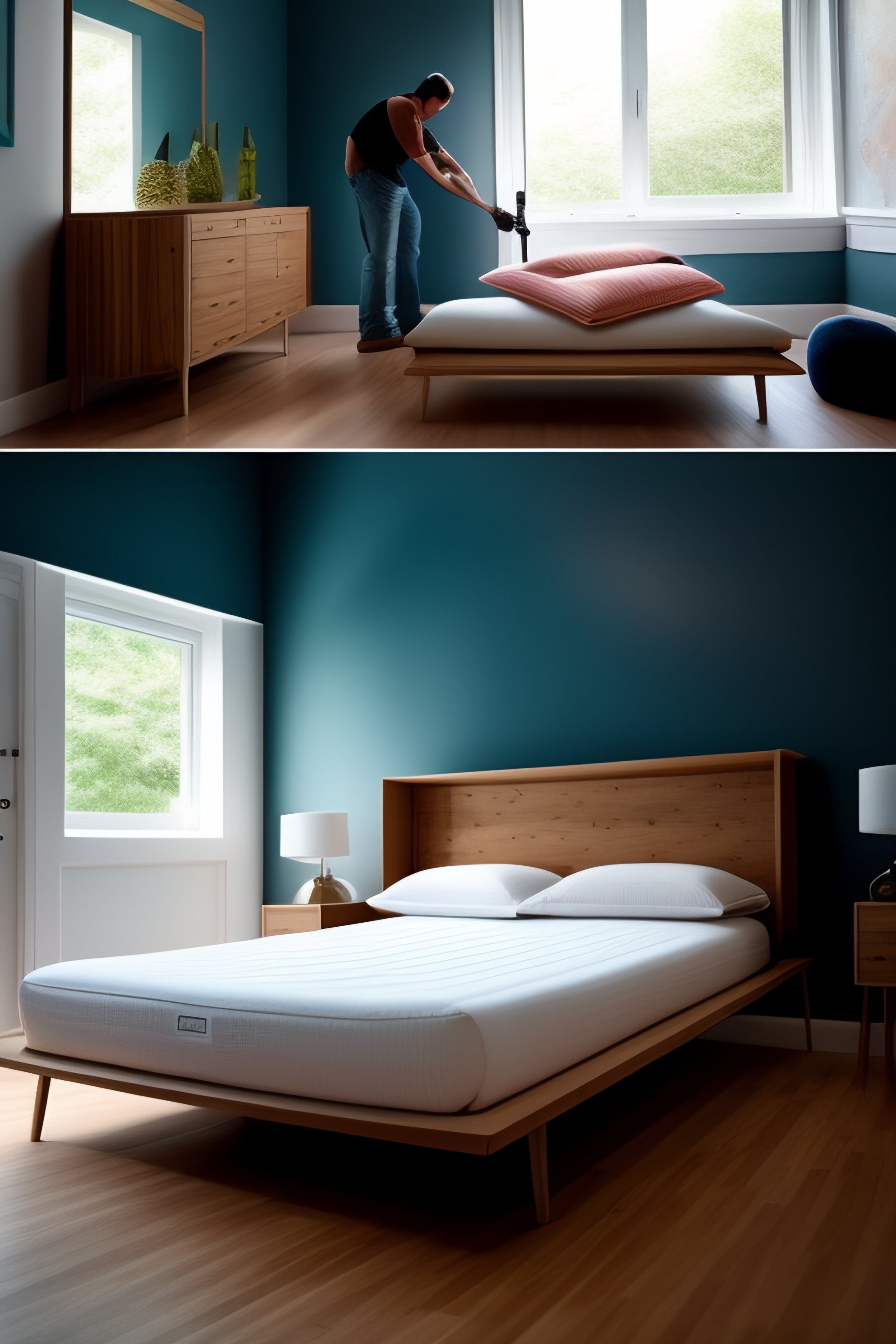 Lexica - Man making beds