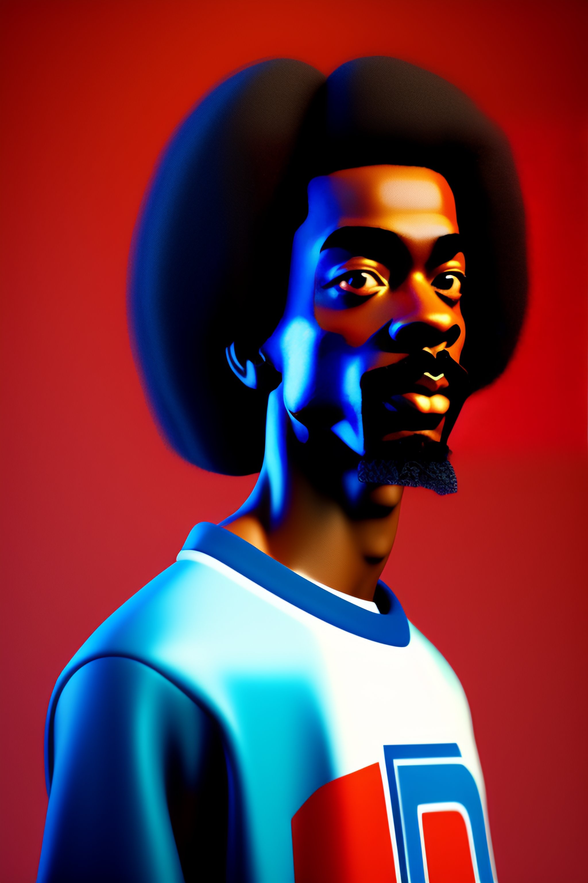 Lexica - Mac dre, 3 d rendered pixar character, smokey background