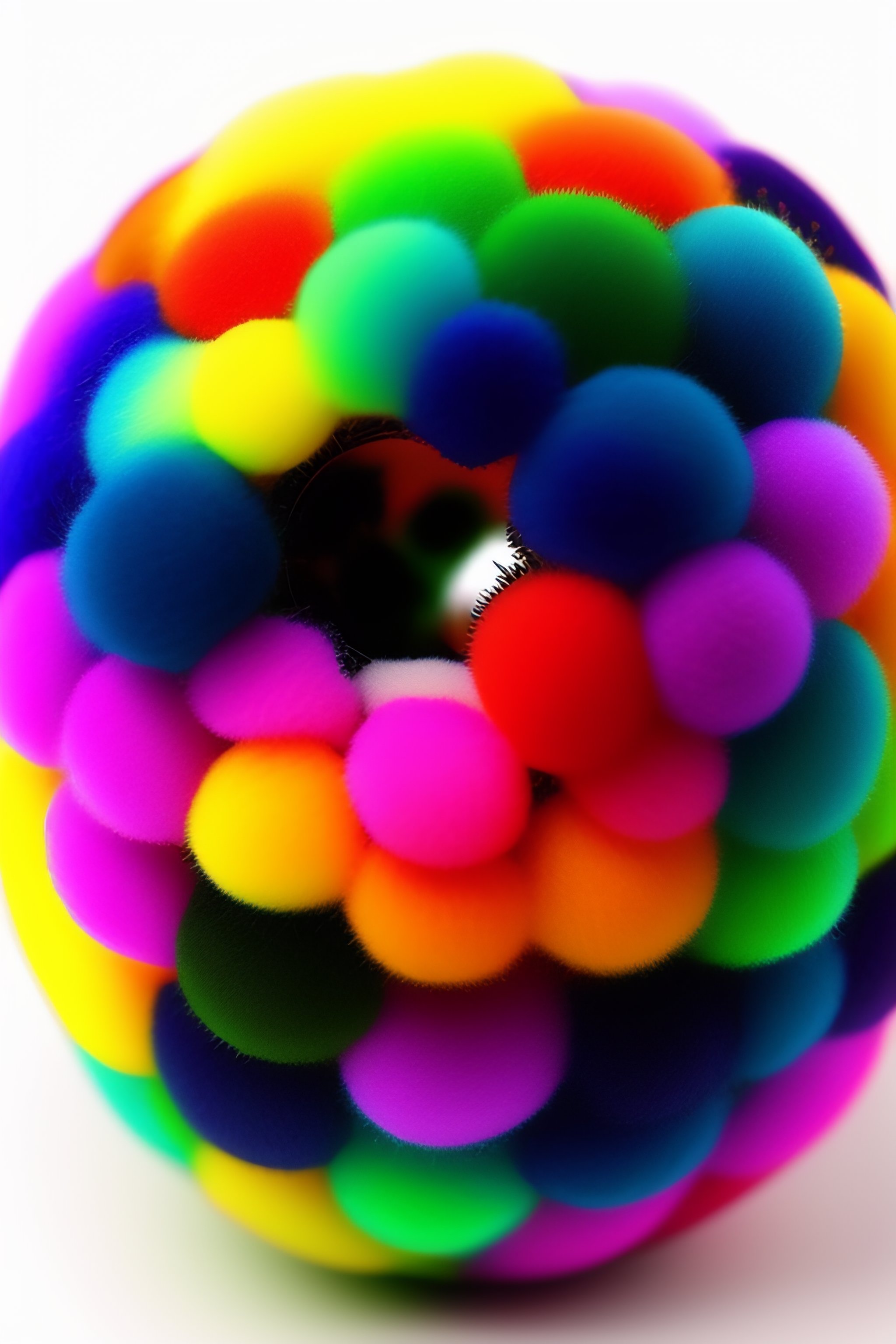 Lexica - NFT digital furry ball multicolored