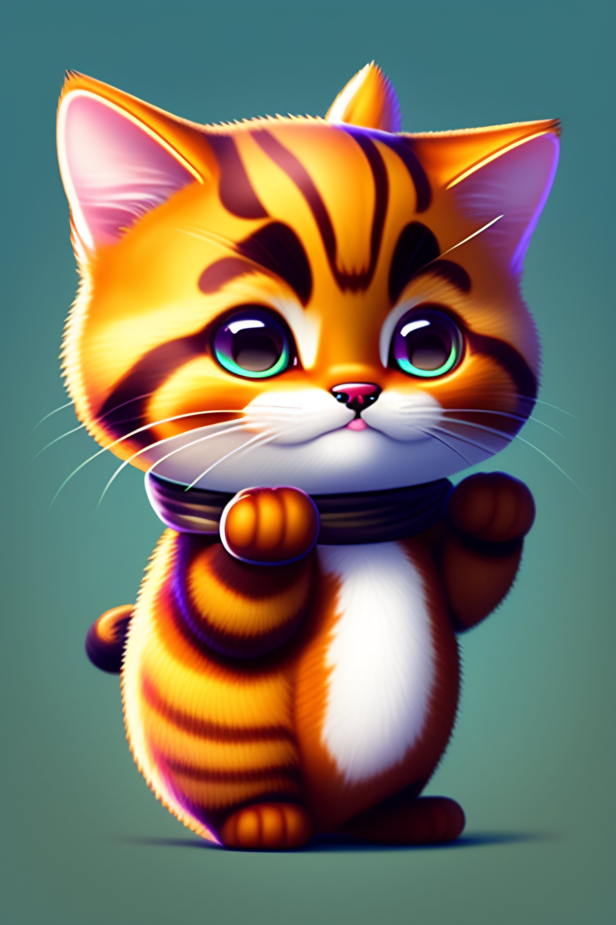 Lexica - Cute chibi cat dancing