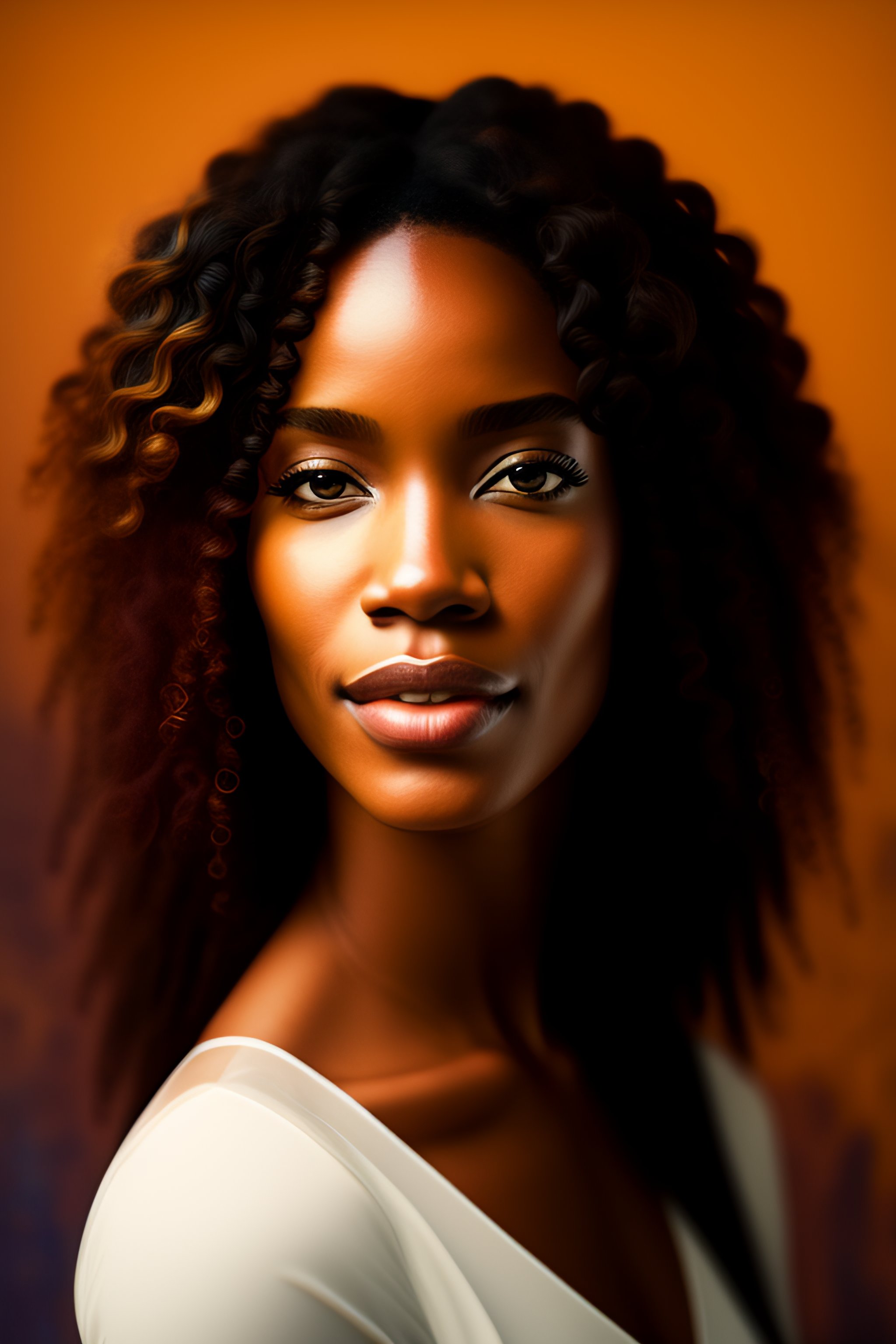 Lexica - Portrait of a Young and beautiful light-skinned african ...
