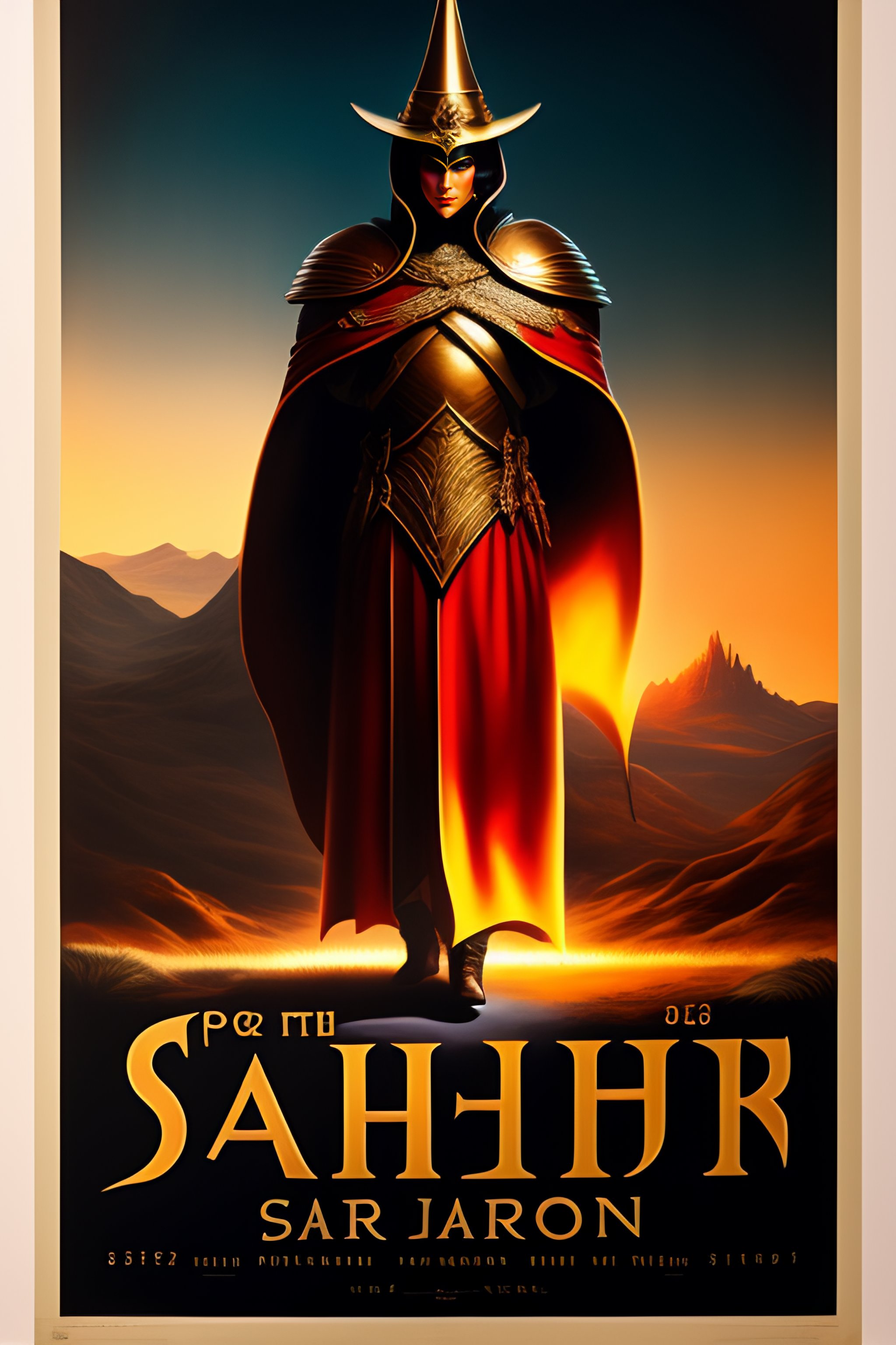 Lexica - Vintage Medium Shot 1920's Poster, sauron character from lord ...