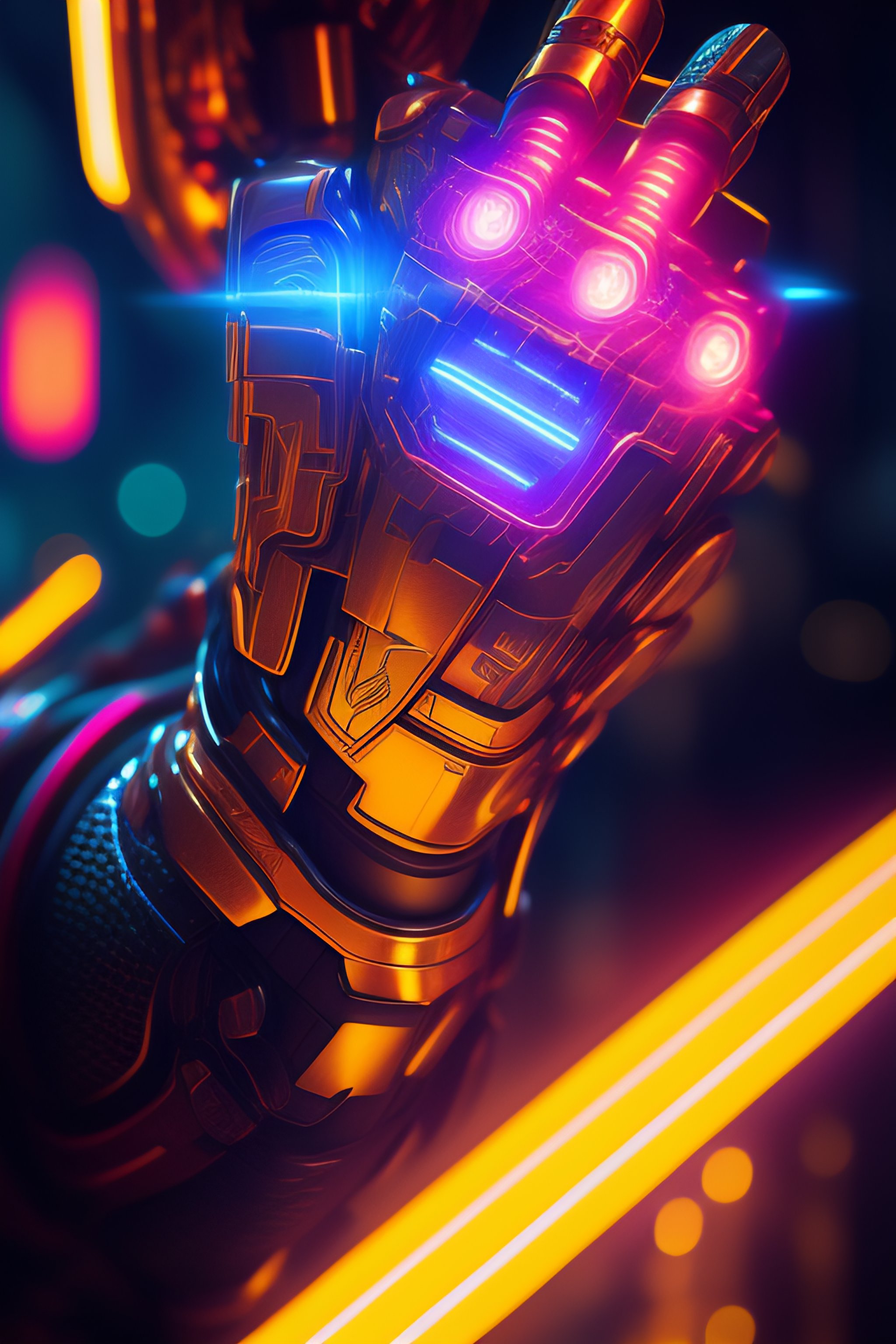 Lexica - Ultradetailed illustration of a mechanic gauntlet shooting a ...