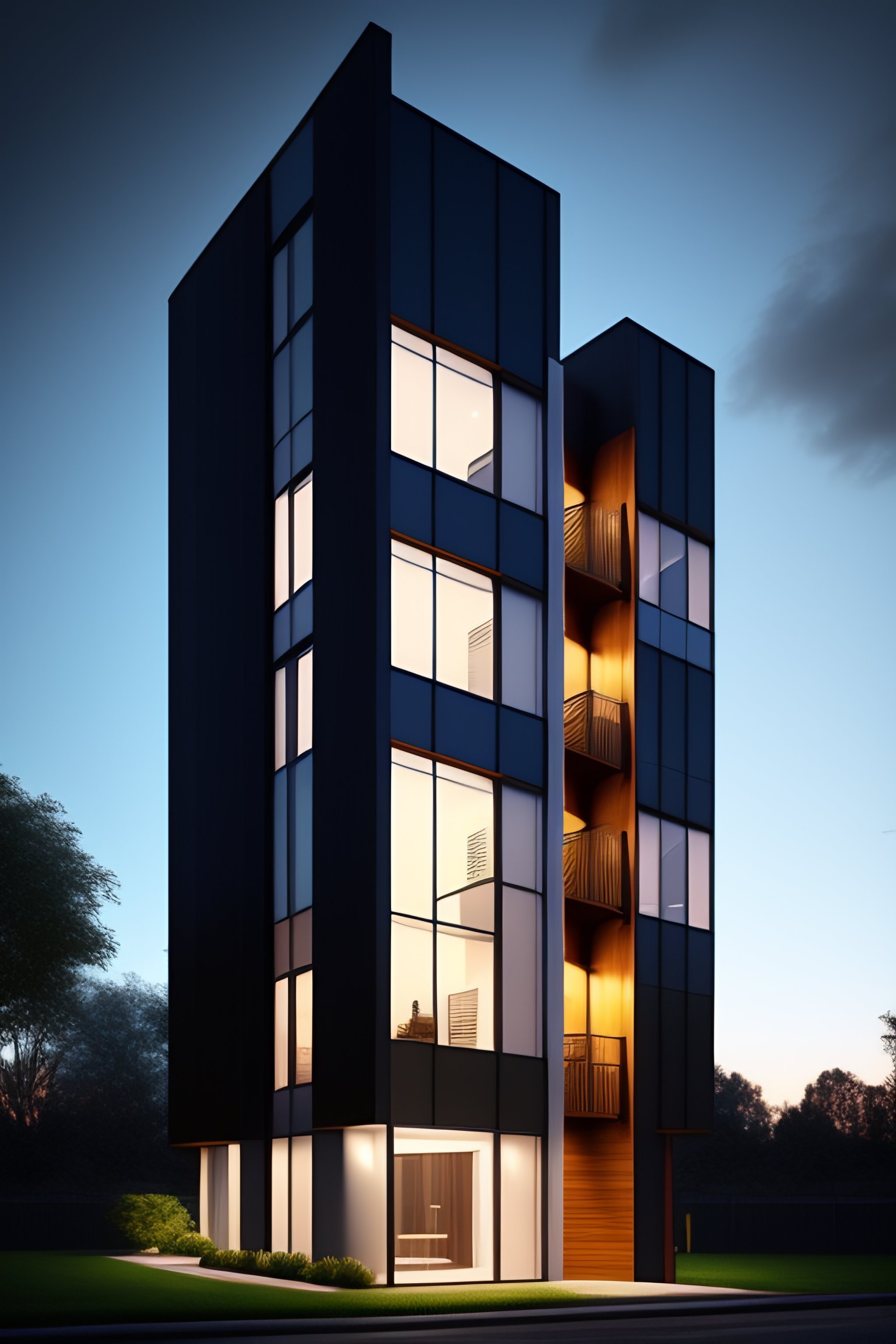 Lexica - Contemporary architectural rendering of a multi - family ...