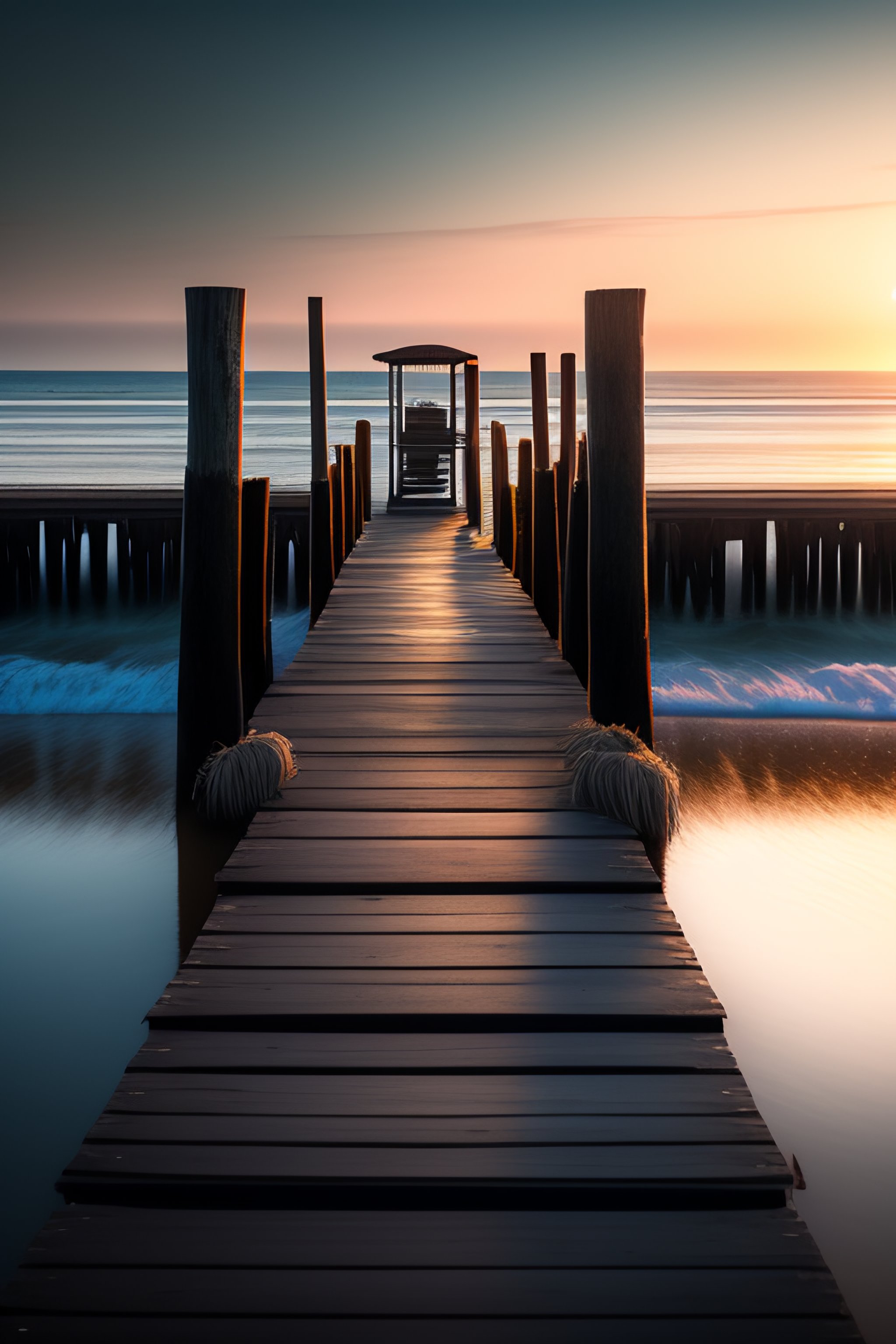 Lexica - Wooden old jetty extending, beautiful tall hottest witch with ...