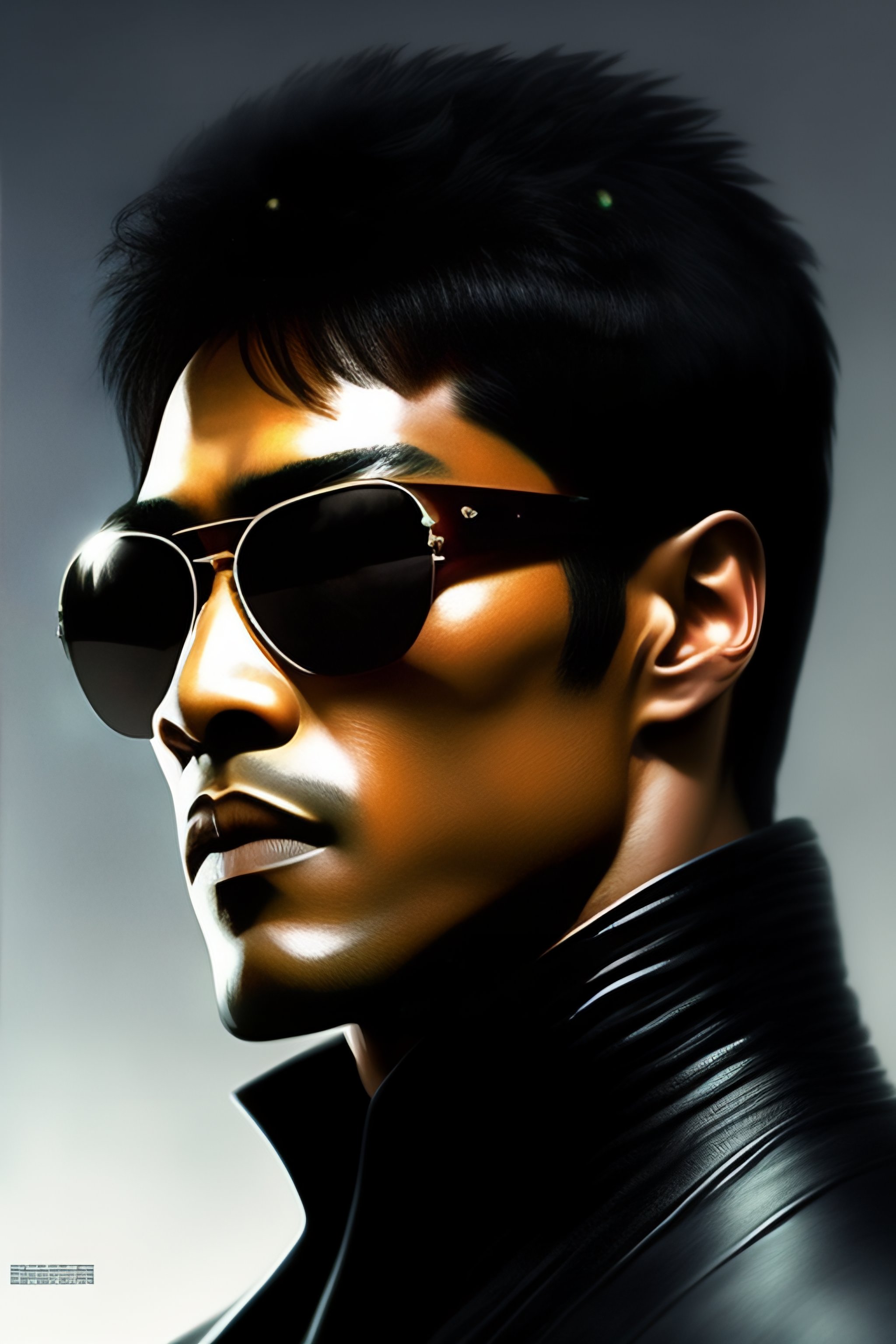 Lexica - Badass Bruce lee as Morpheus in the matrix with sunglasses ...