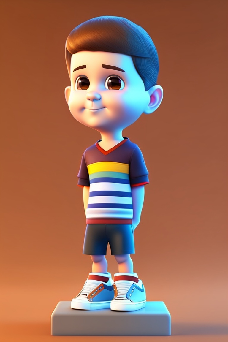 Lexica - A tall child, ten years old, with brown eyes, white skin, a ...