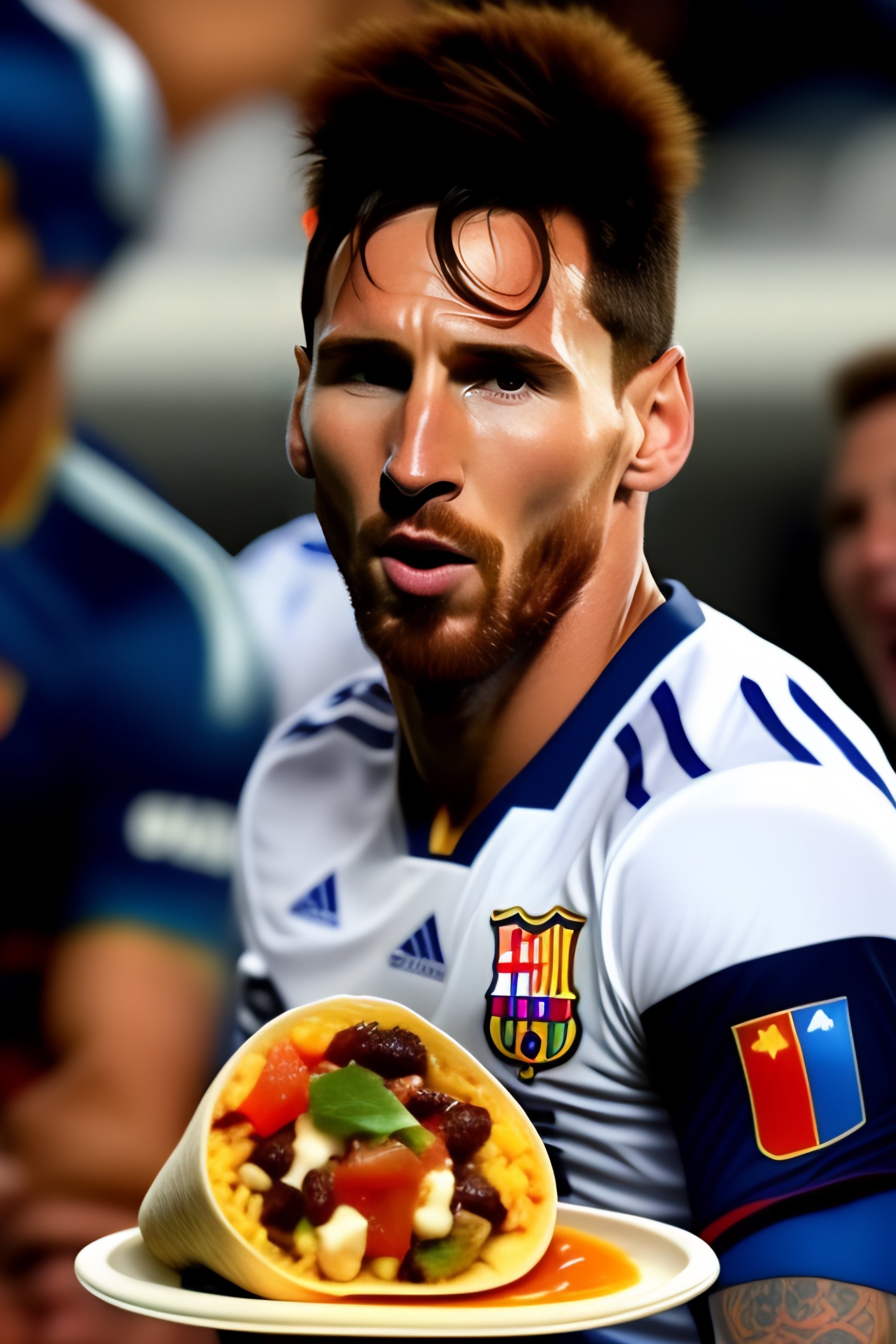 Lexica - Messi eating burritos