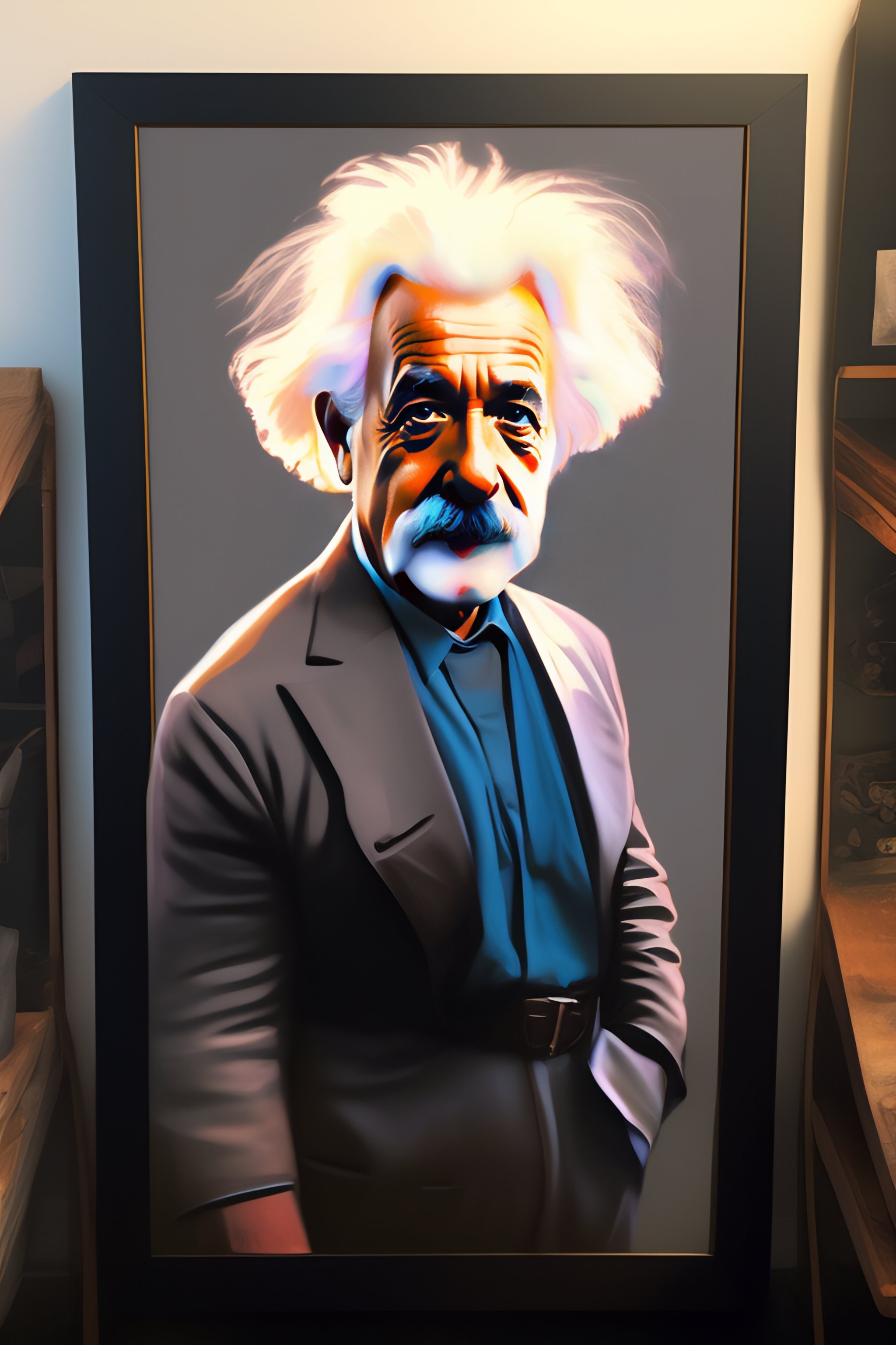 Lexica - Full shot body photo of Albert Einstein, professional majestic ...