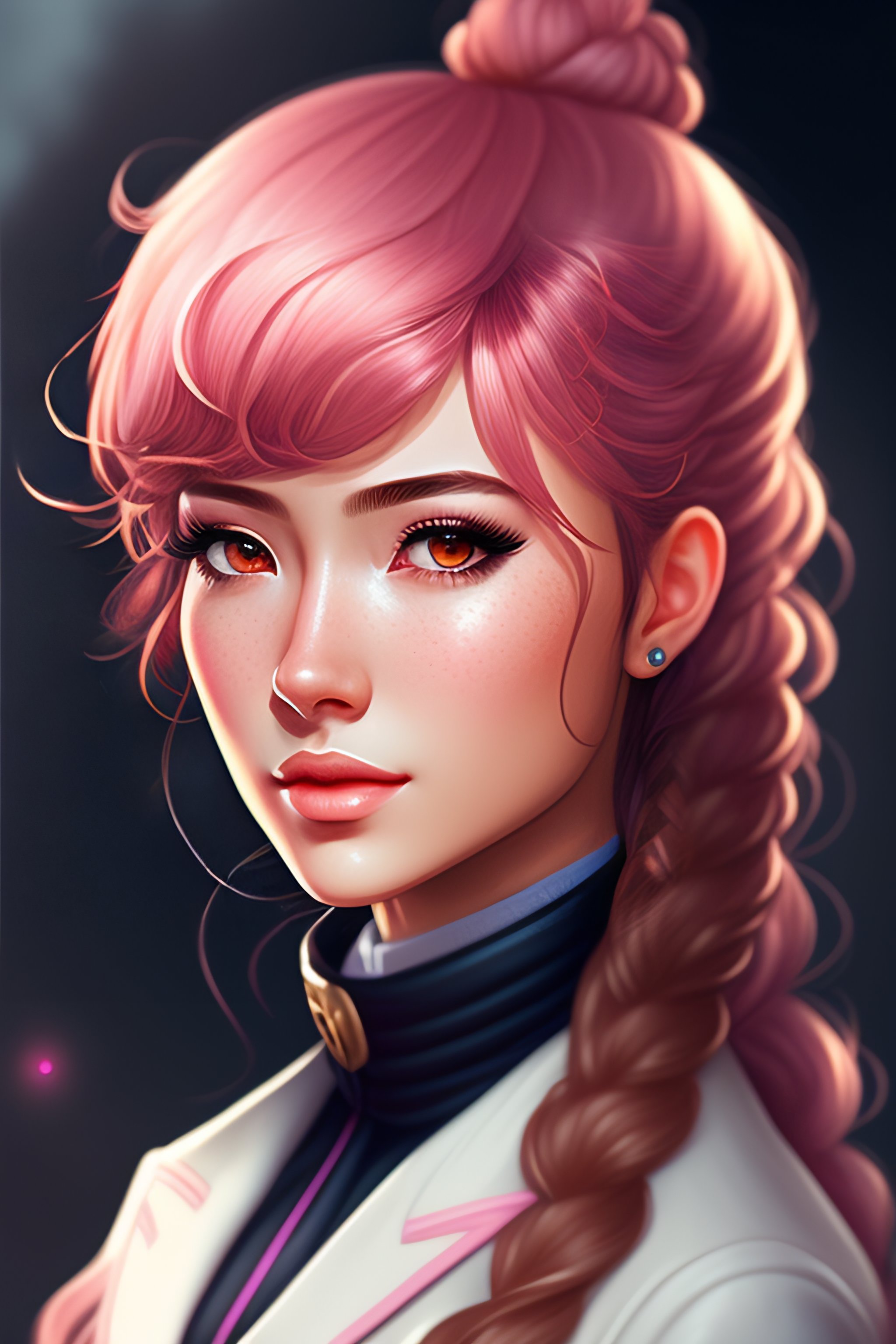 Lexica Portrait Of Female In Dgs Illustration Style Full Shot Detailed Face Symmetric 