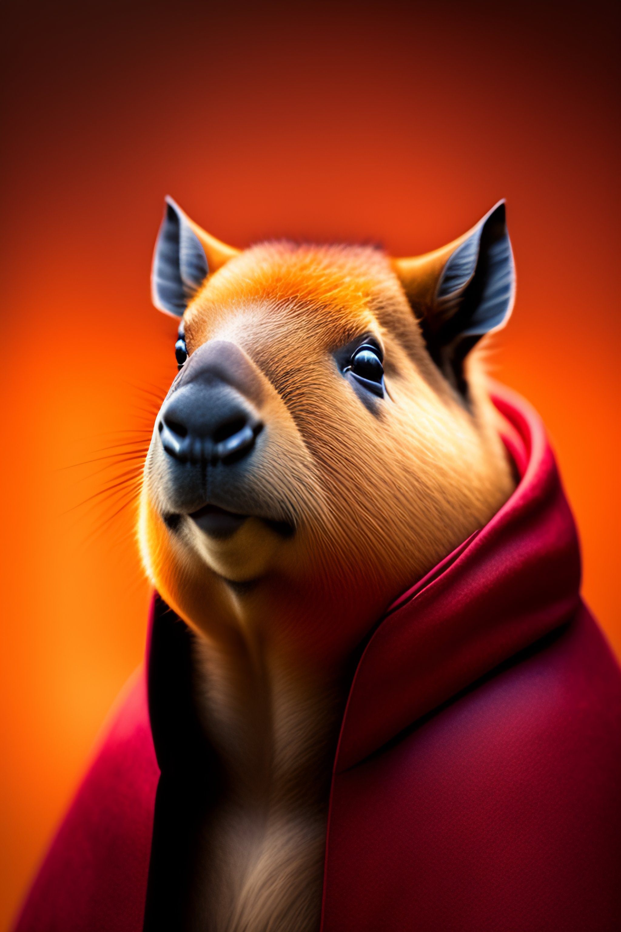 Lexica - A capybara in a Chinese coat