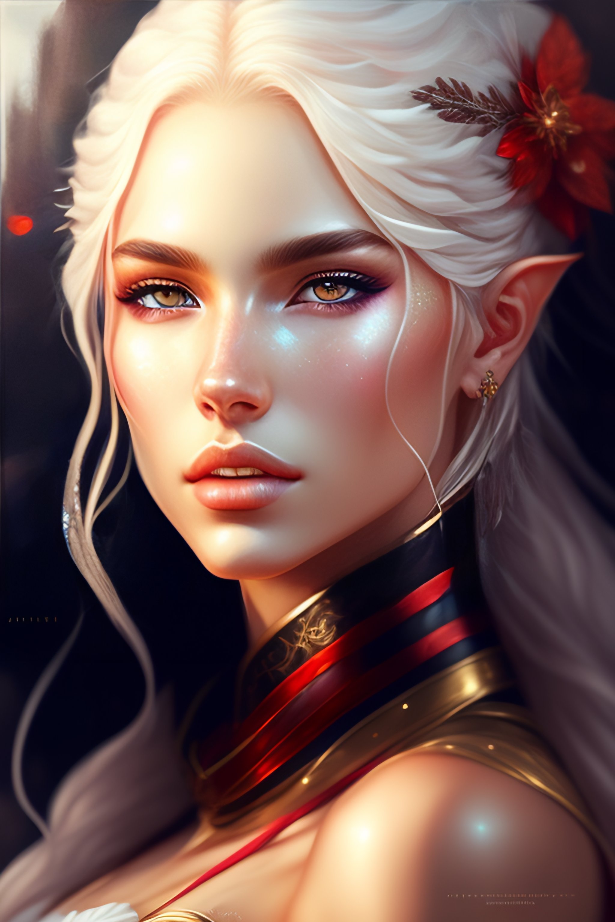 Lexica - Artgerm, WLOP, Greg Rutkowski; Beautiful female Elf faceand ...