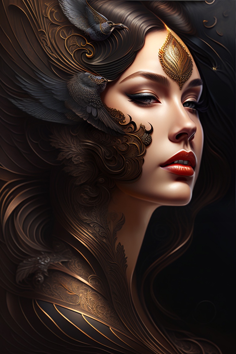 Lexica - Beautiful woman, Black ink flow, 8k resolution, photorealistic ...