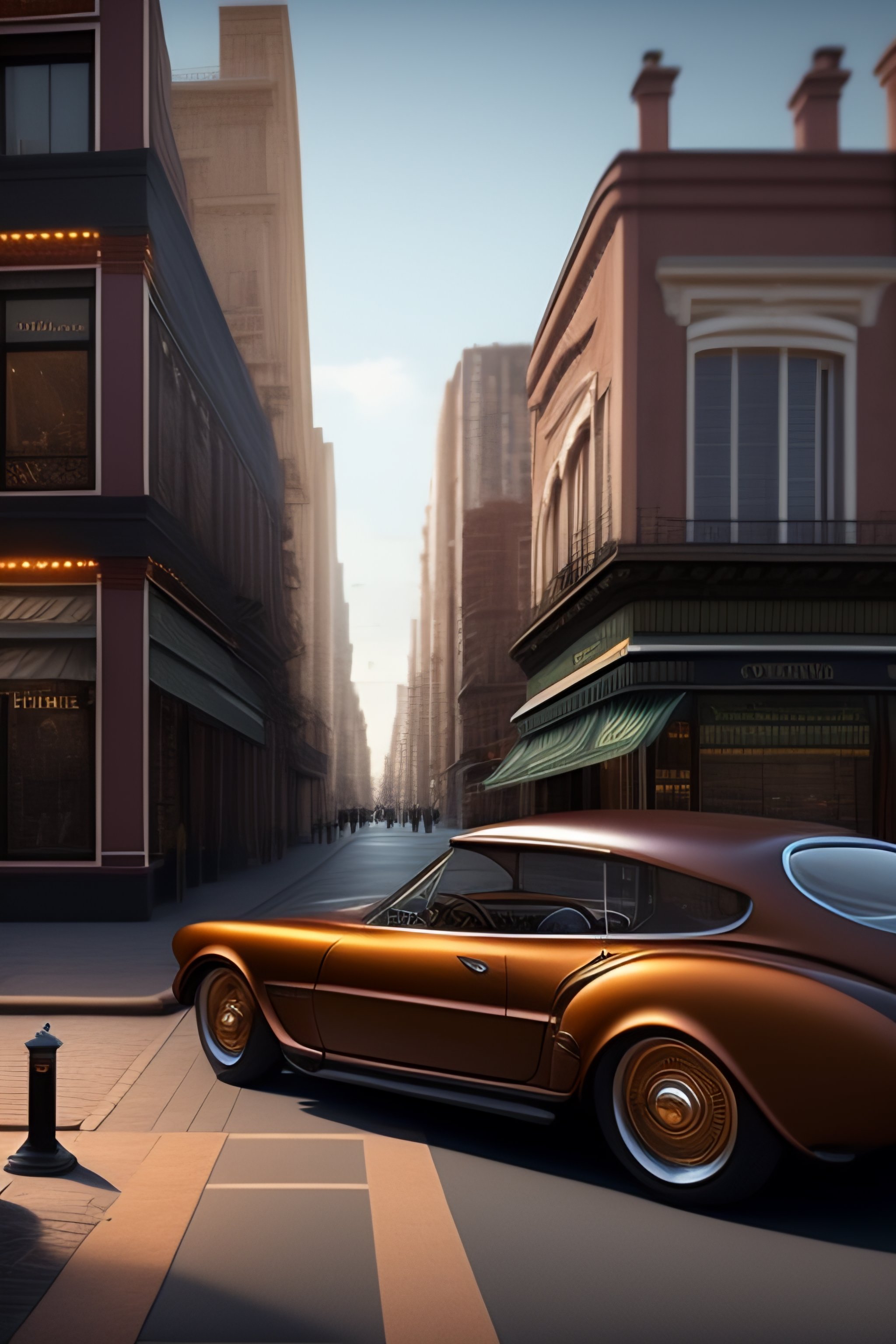 Lexica - Steampunk, tesla, photorealistic, detailed, on a city street ...
