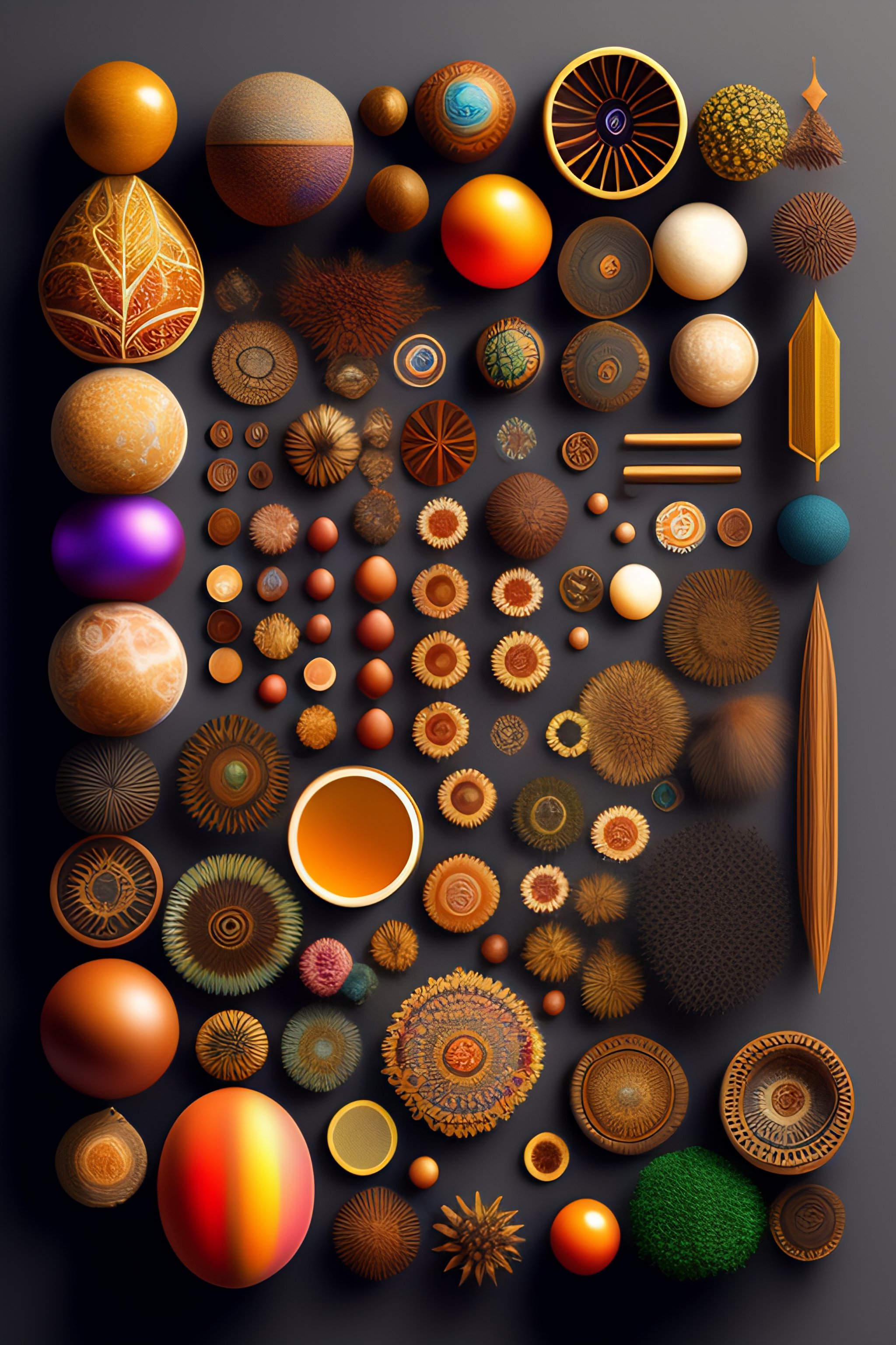 Lexica - 'Psychedelic, Costumes and props, Knolling, Knolling layout ...