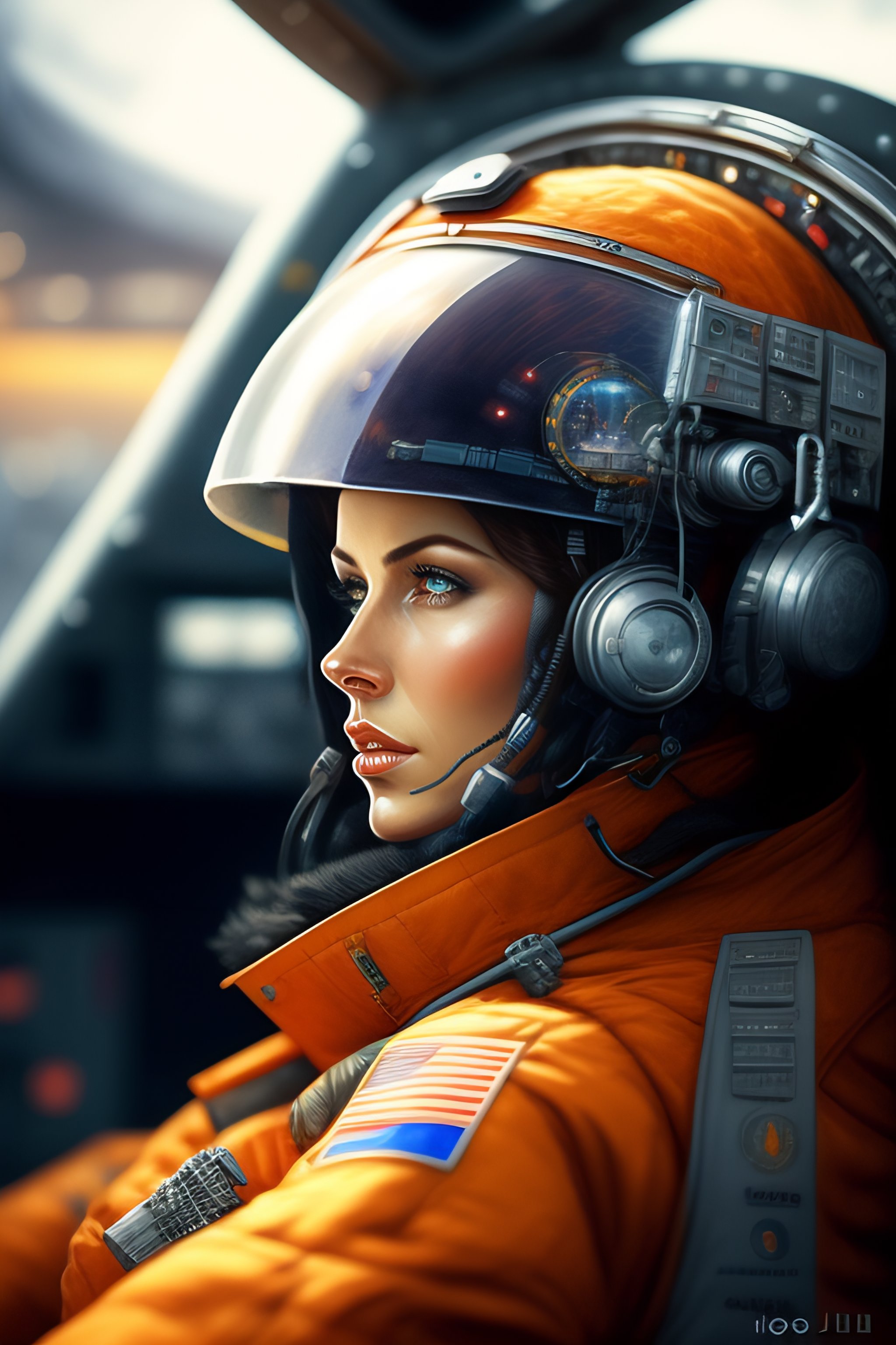 Lexica - Cyborg pilot Russian women, interior cockpit, hyperdetailed ...