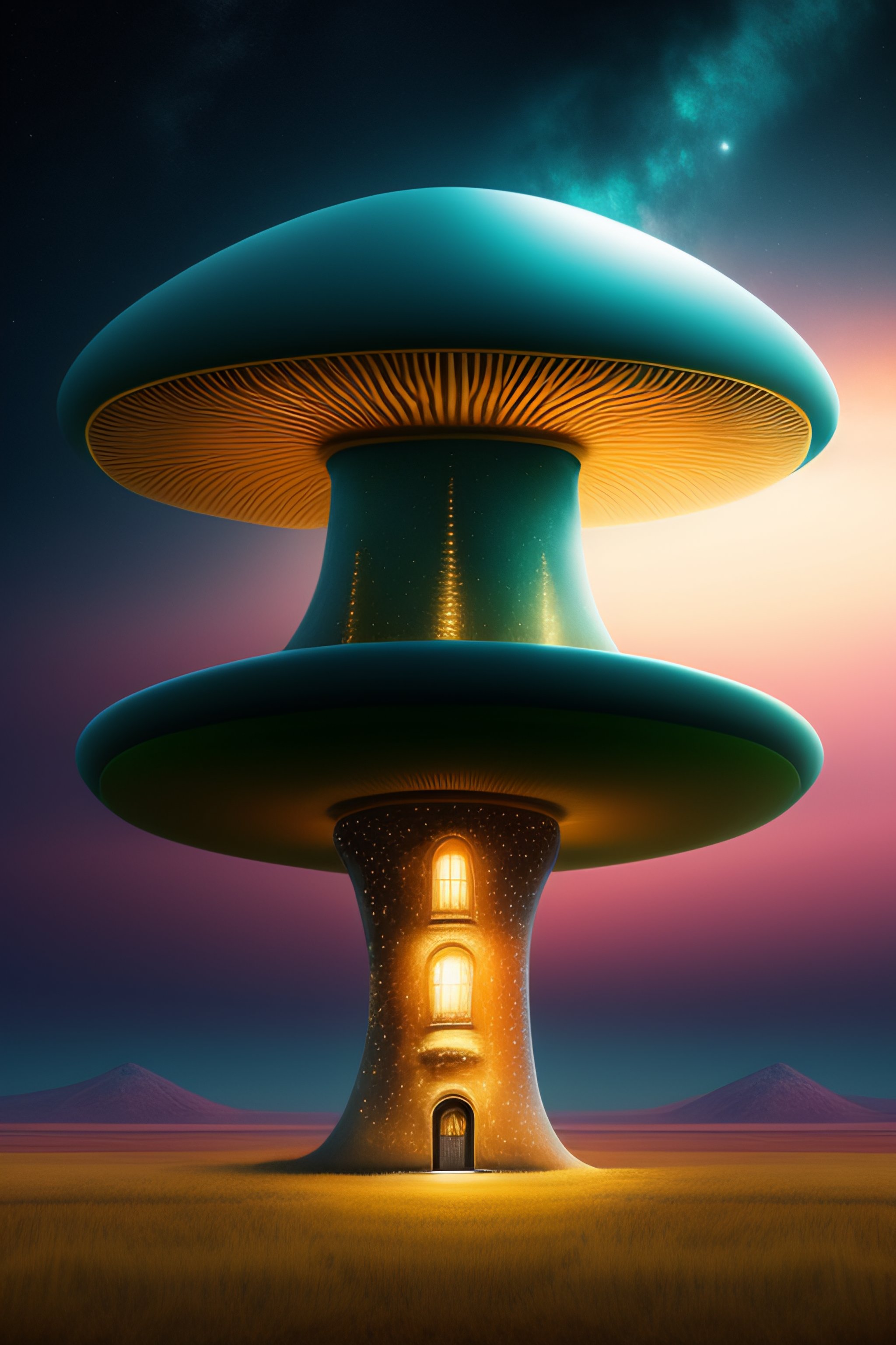 Lexica - Alien ufo mushroom human