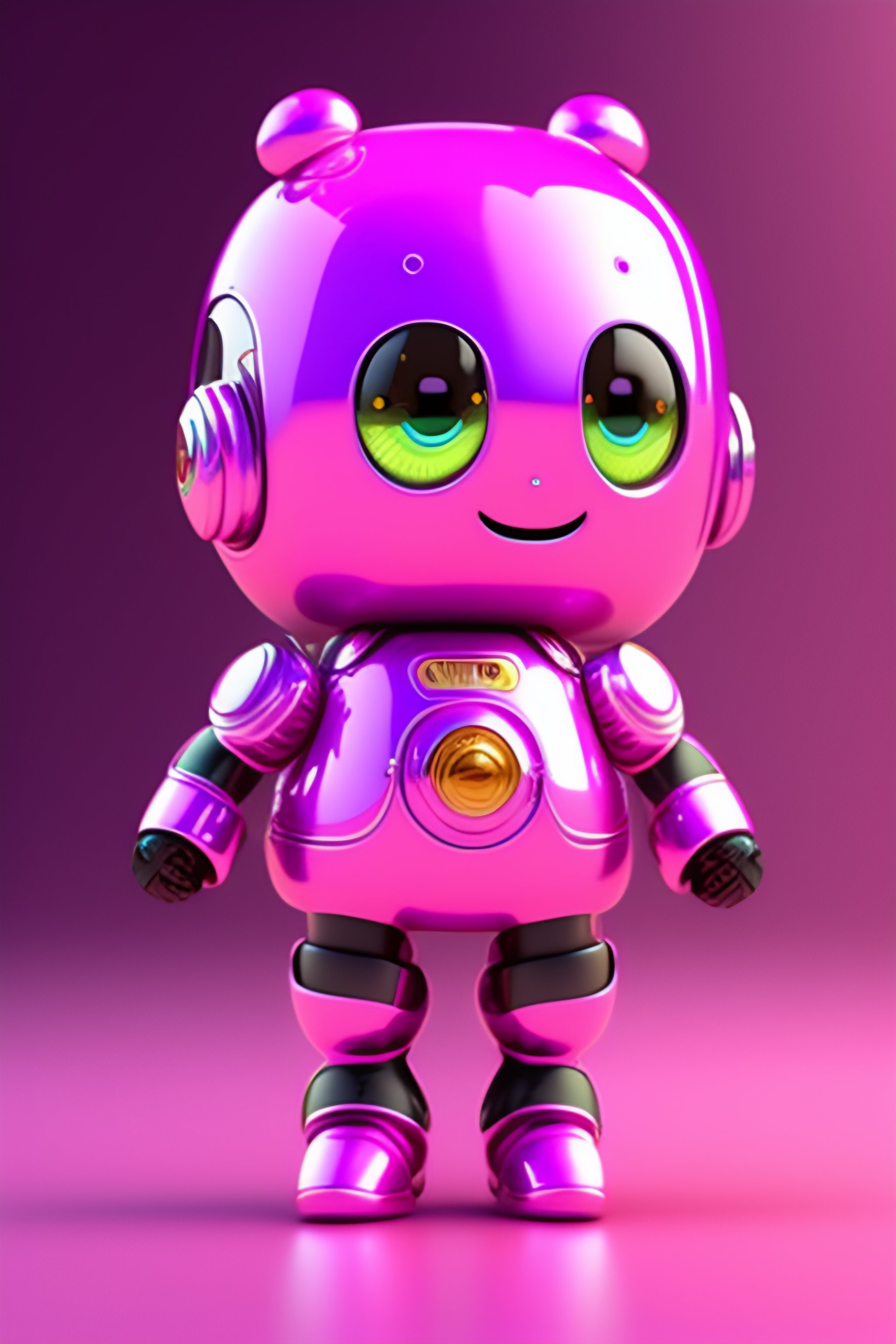 Lexica - 3d render of cute pink happy robot in astro suit by pixar, dancing