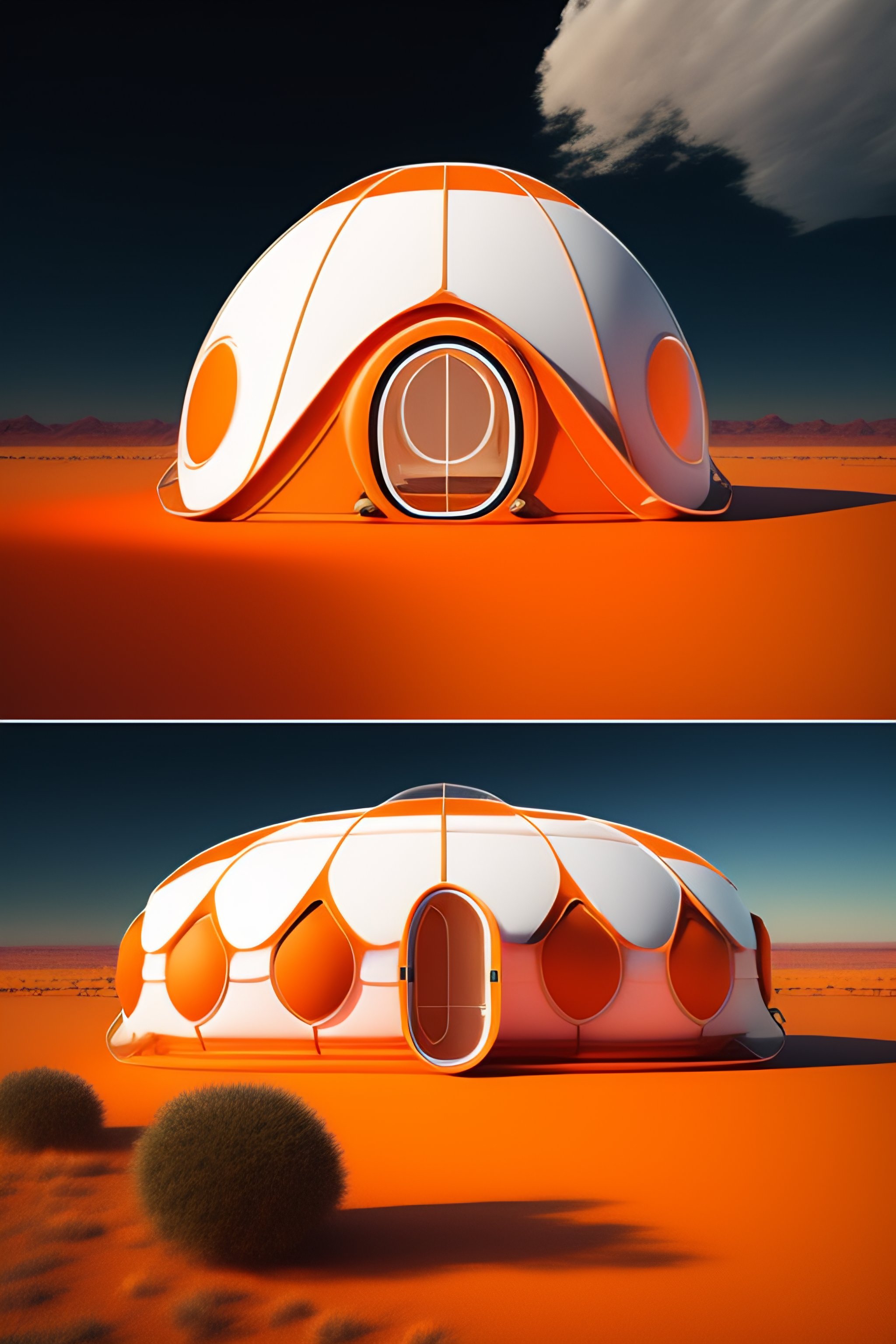 Lexica - Vintage design of inflatable tent camping, a futuristic tent ...